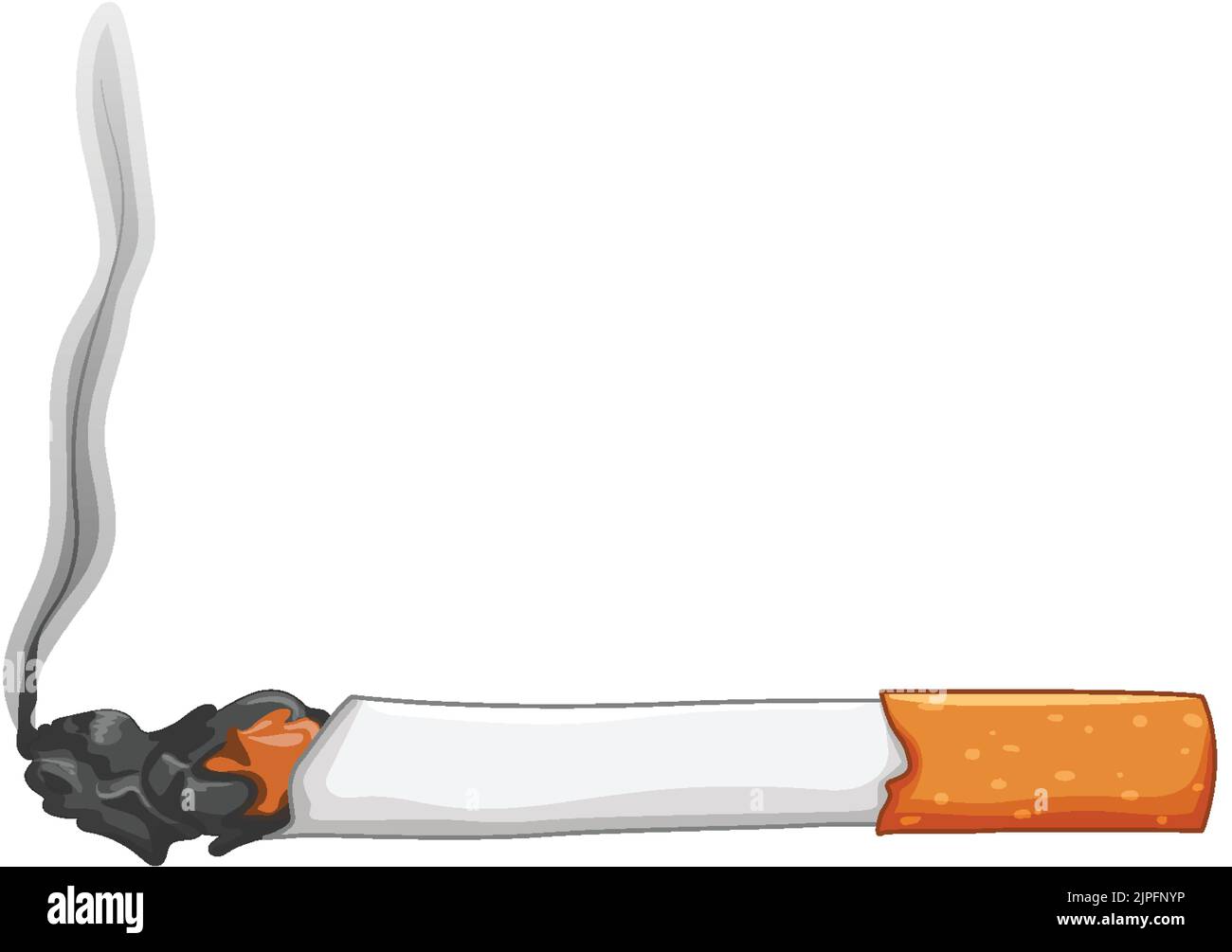 Burning cigarette with smoke illustration Stock Vector Image & Art - Alamy