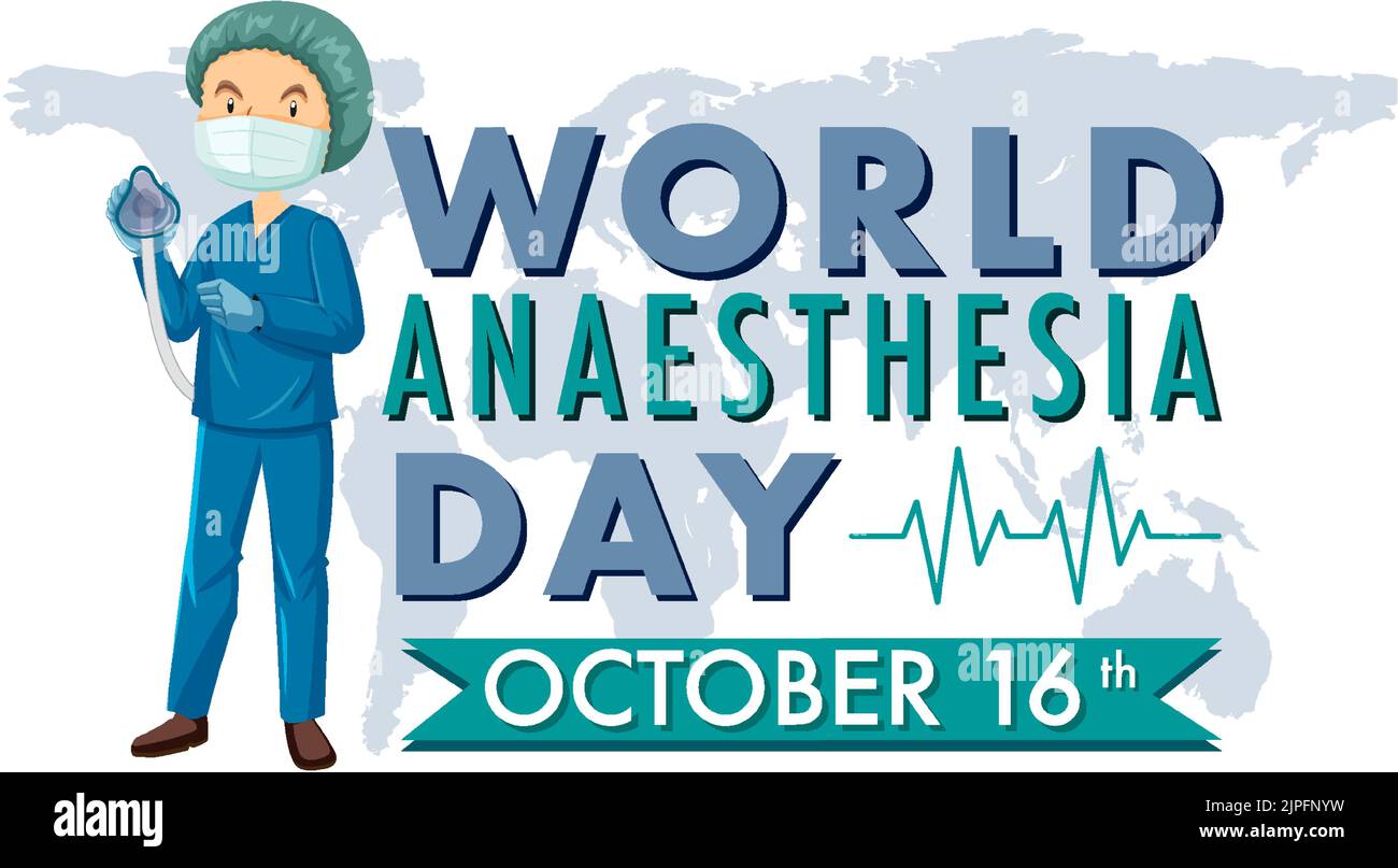 World Anaesthesia Day Banner Design illustration Stock Vector Image ...