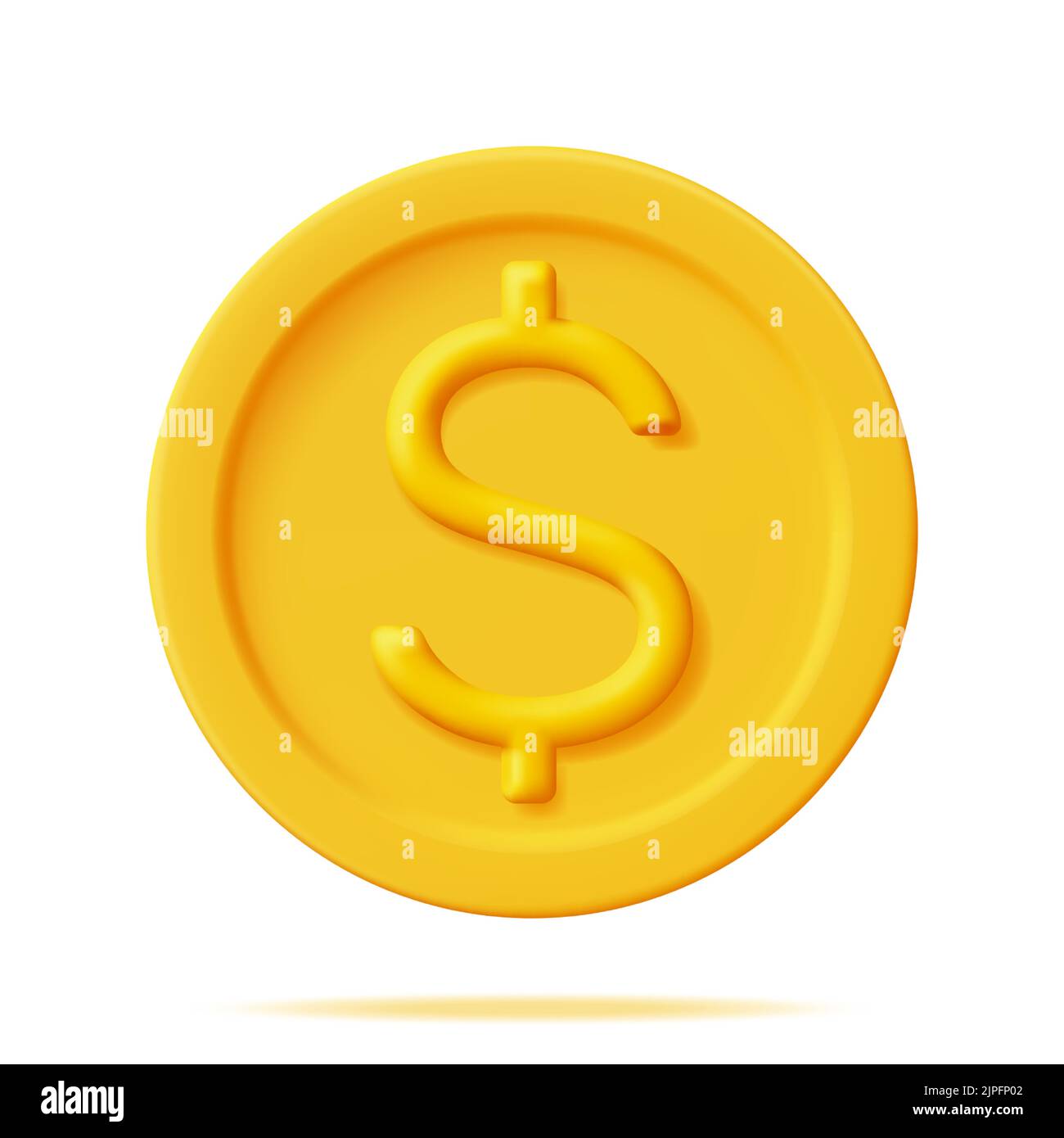 3D Gold Coin with Dollar Sign Stock Vector Image & Art - Alamy