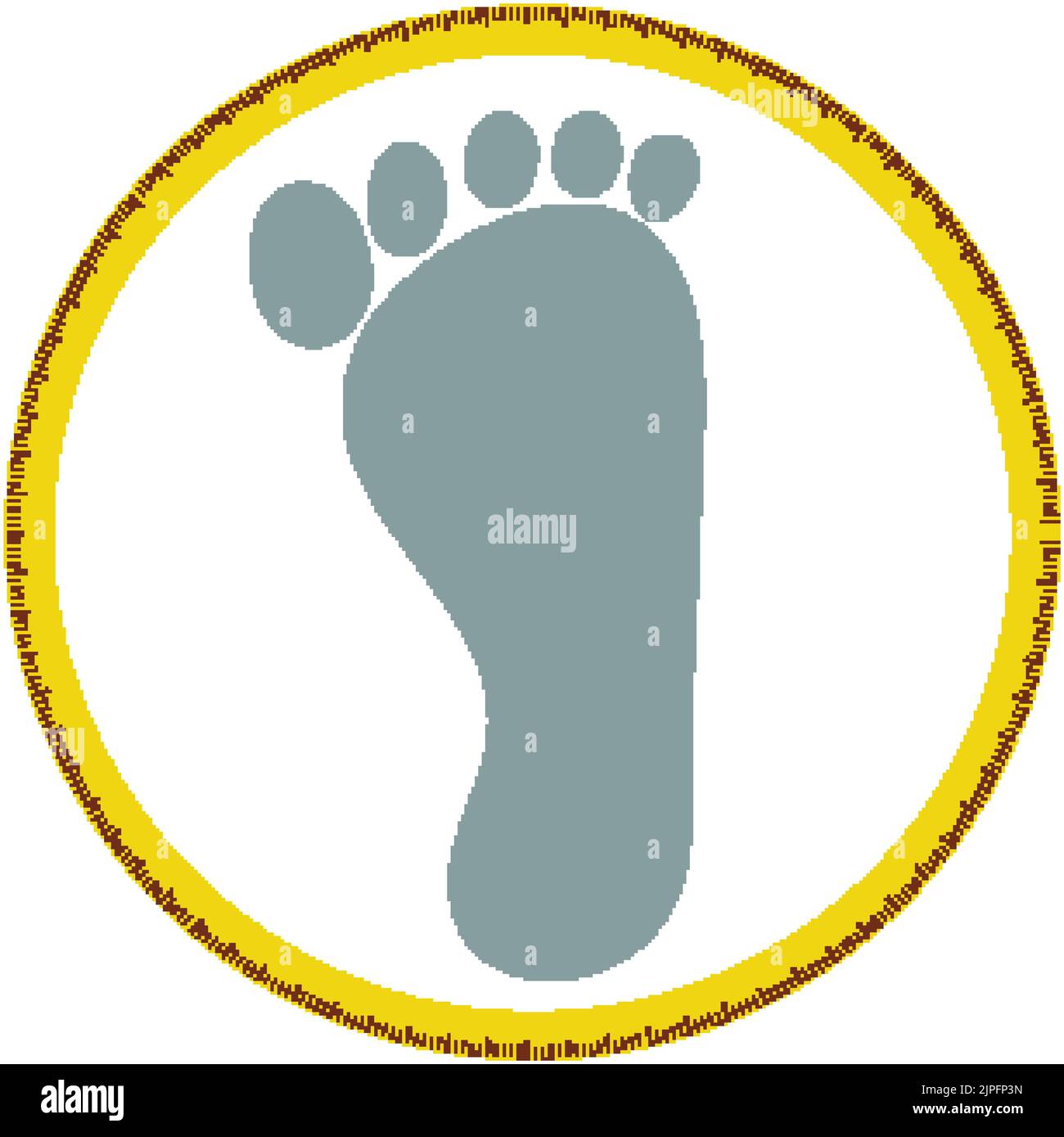 Foot symbol around with tape measure illustration Stock Vector Image ...