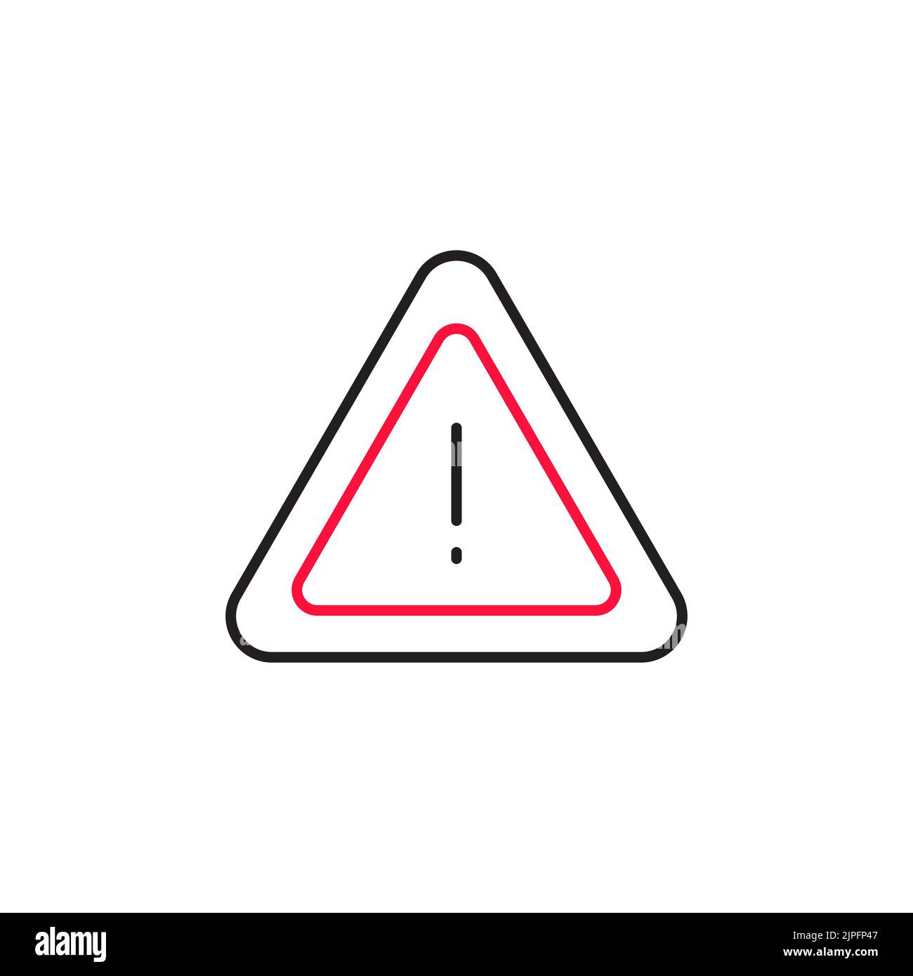 Alert, risk sign line icon. Caution, warning, exclamation mark thin ...