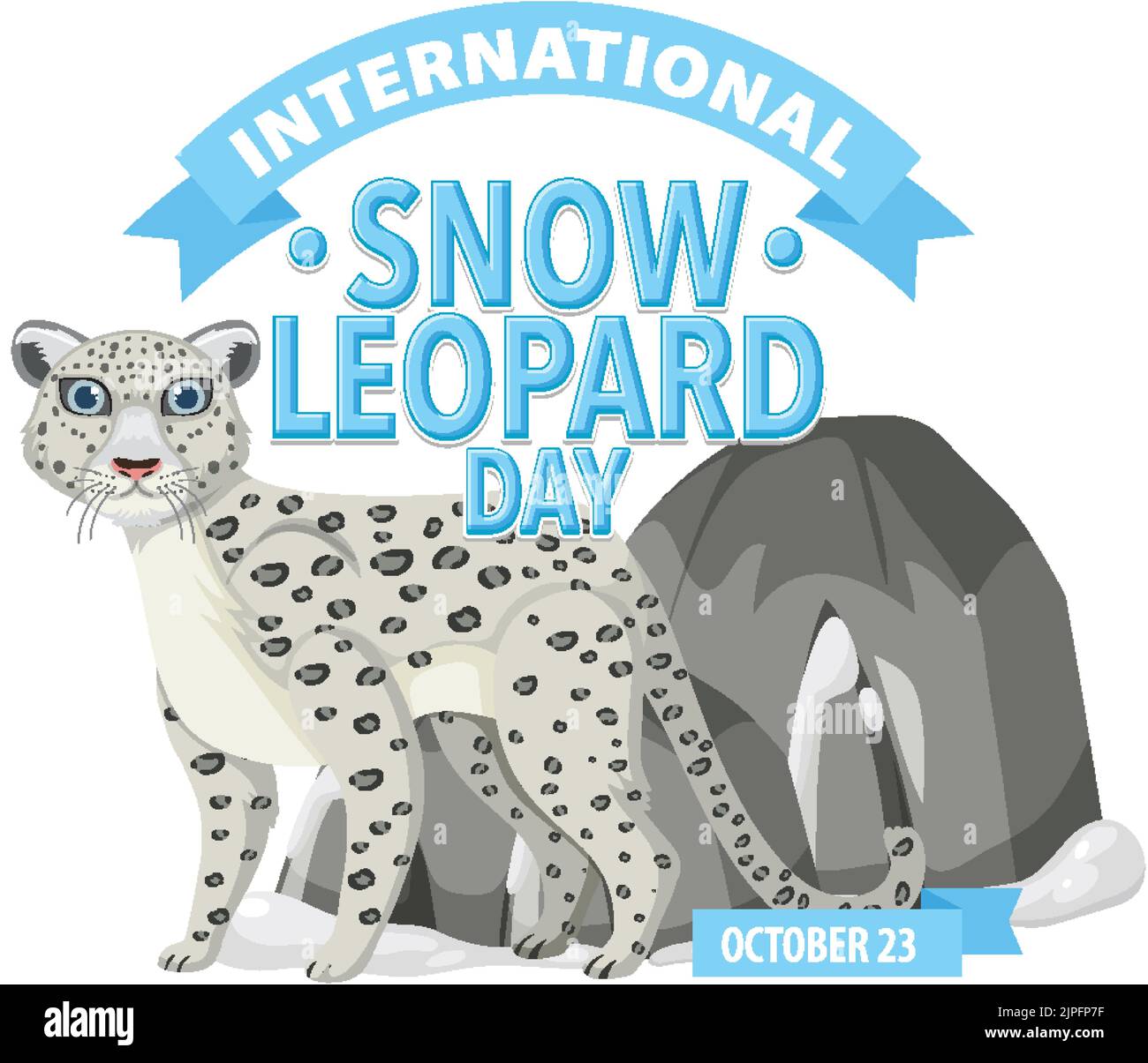 International Snow Leopard Logo Concept illustration Stock Vector Image ...