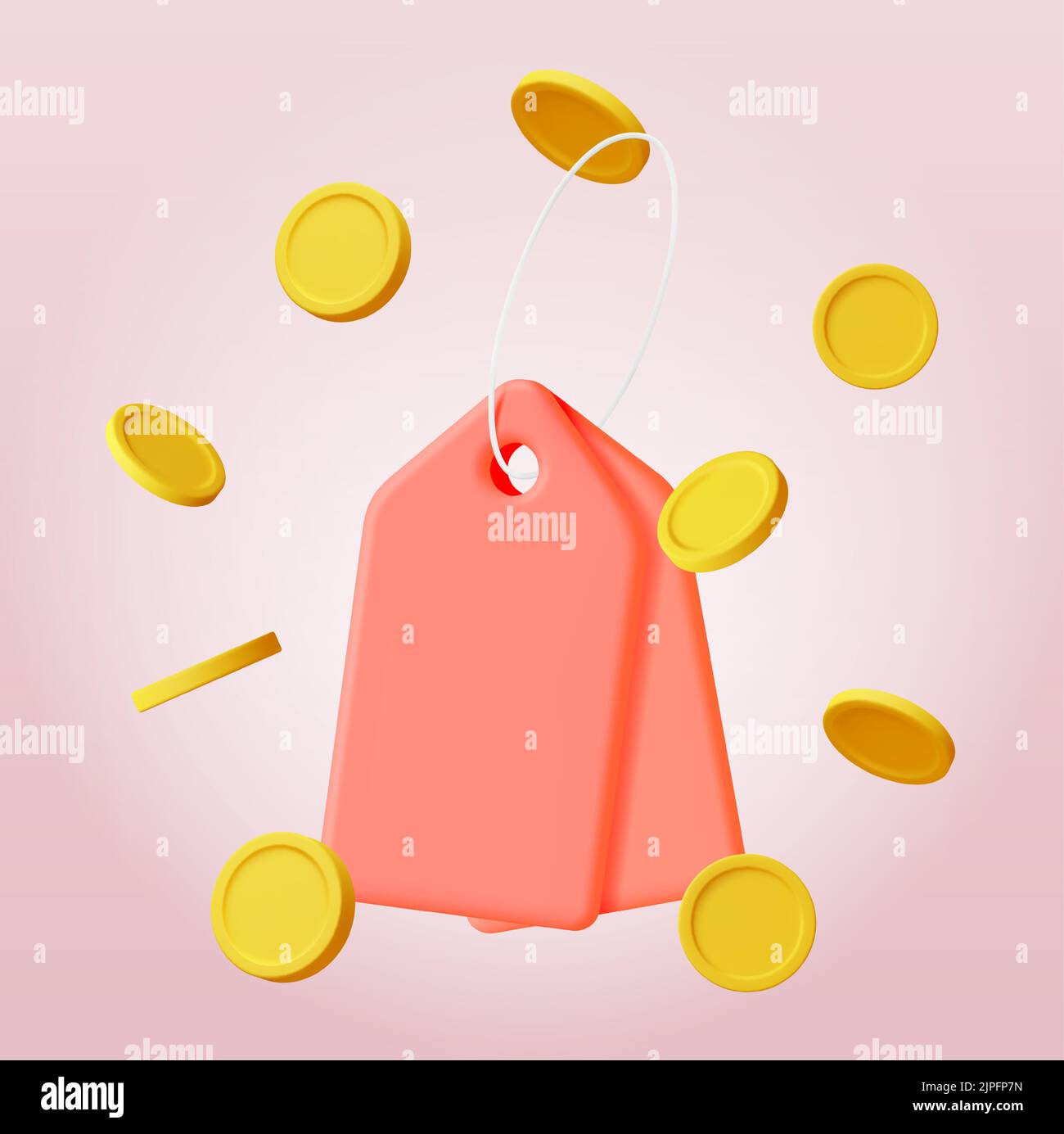 3D Tag with Money Isolated Stock Vector Image & Art - Alamy