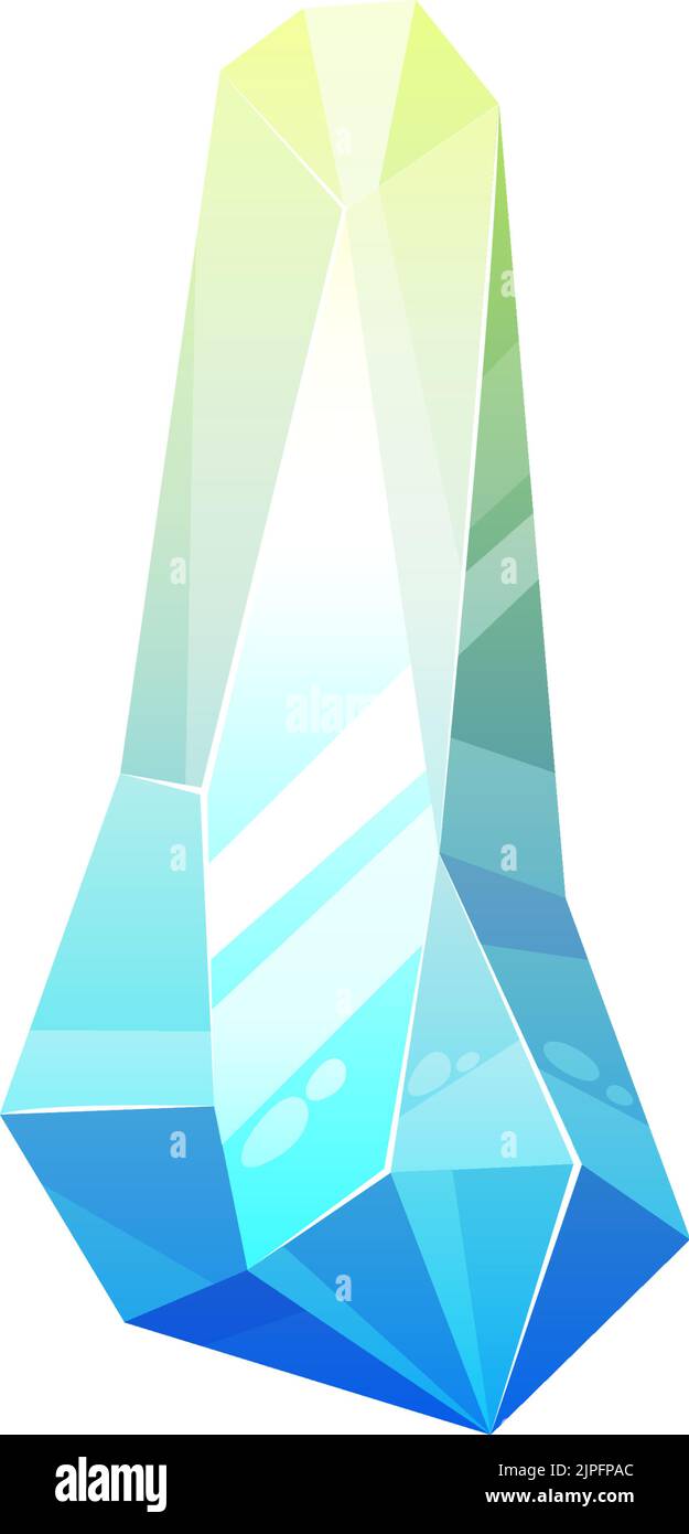 Crystal gem vector isolated stone. Blue green precious crystal gemstone Stock Vector Image & Art ...