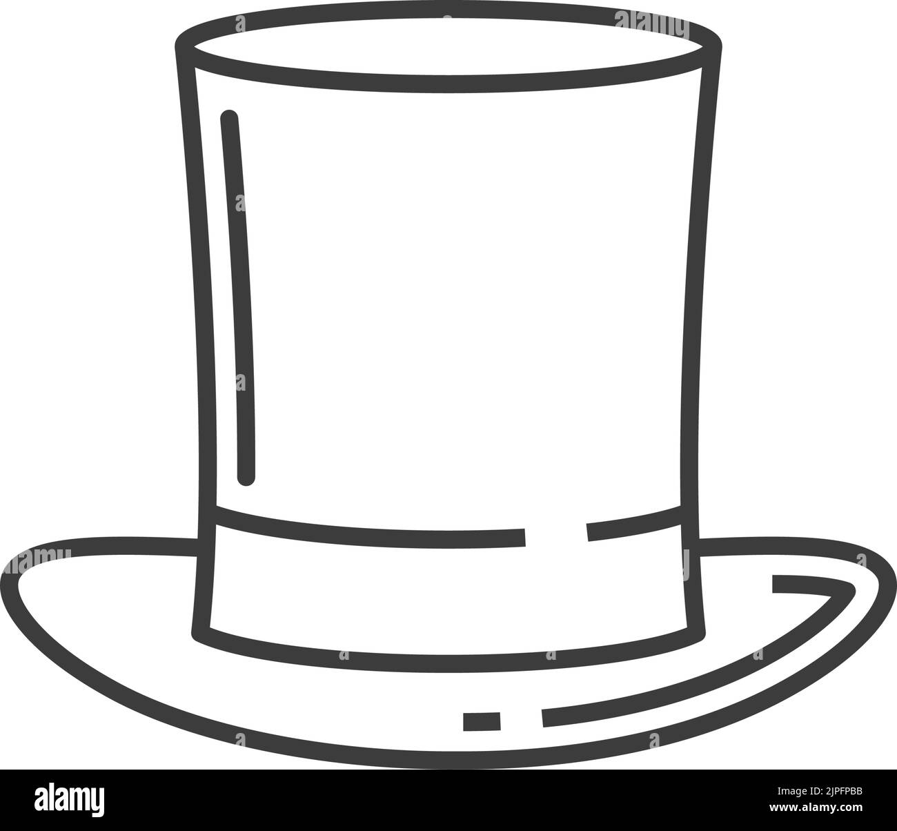 Top hat isolated outline icon. Vector stylish mister tophat line art ...