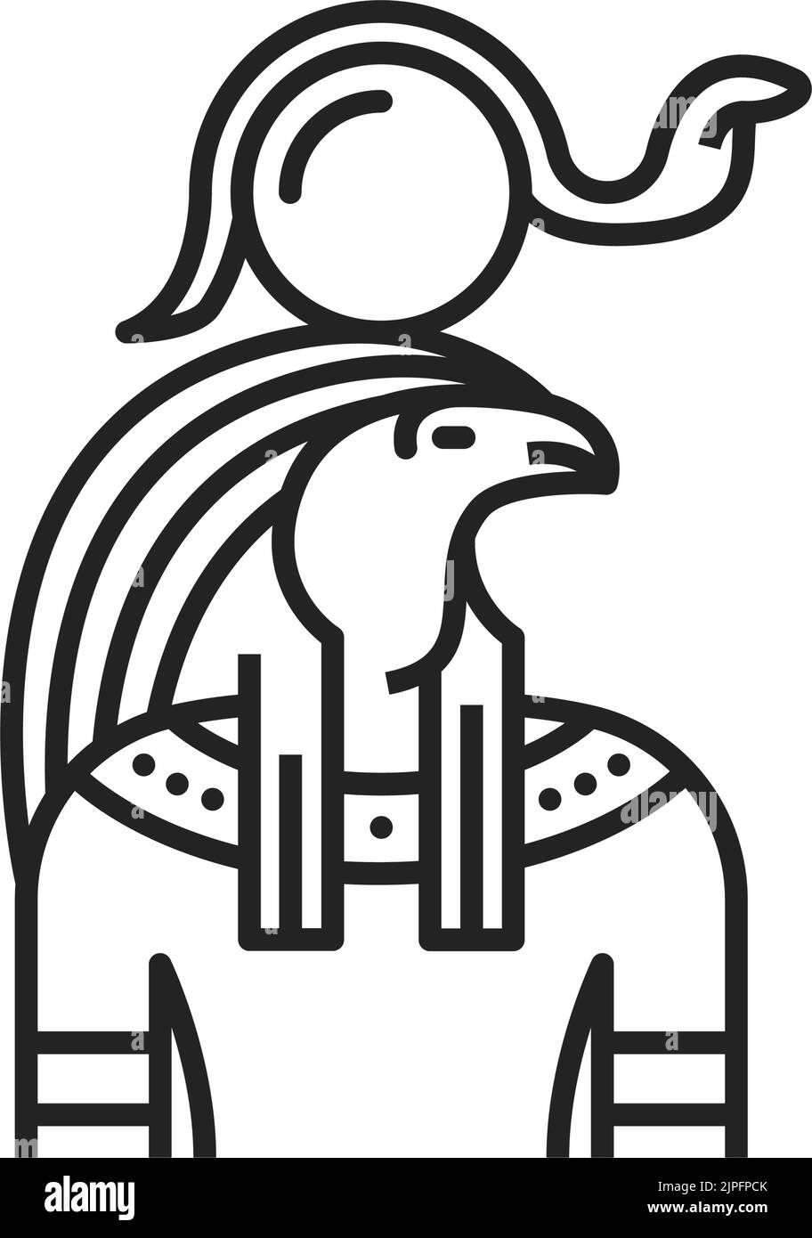 Ra god of Sun in ancient Egypt isolated outline vector icon, Egyptian ... Ra god of Sun in ancient Egypt isolated outline vector icon, Egyptian ...