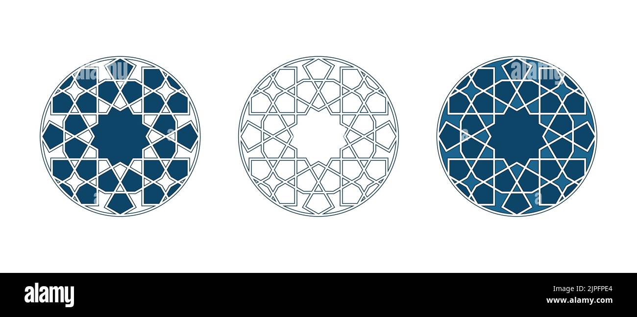 Persian geometric mosaic rosettes for Ramadan card Stock Vector Image ...