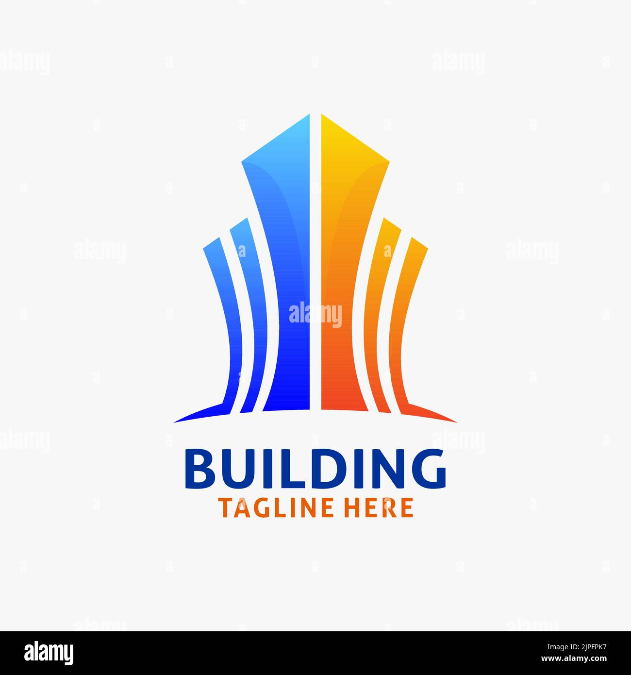 Tower building logo design. City building architecture logo design ...