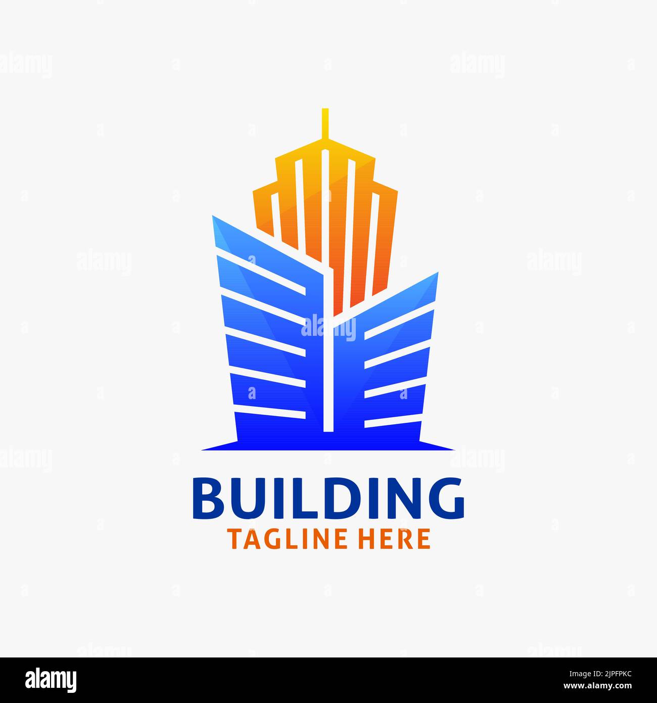 Tower building logo design. City building architecture logo design ...