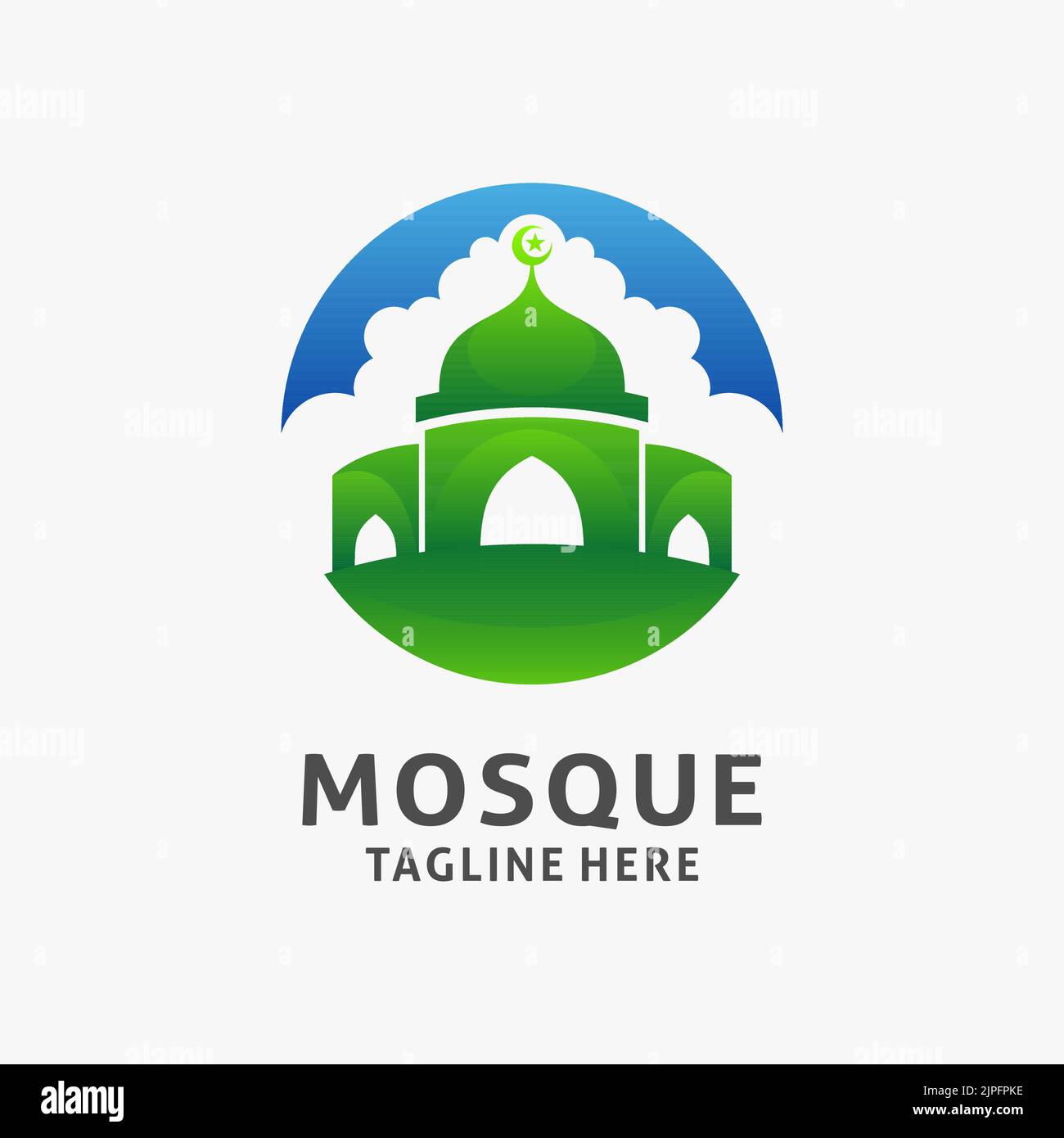 Islamic mosque logo design Stock Vector Image & Art - Alamy