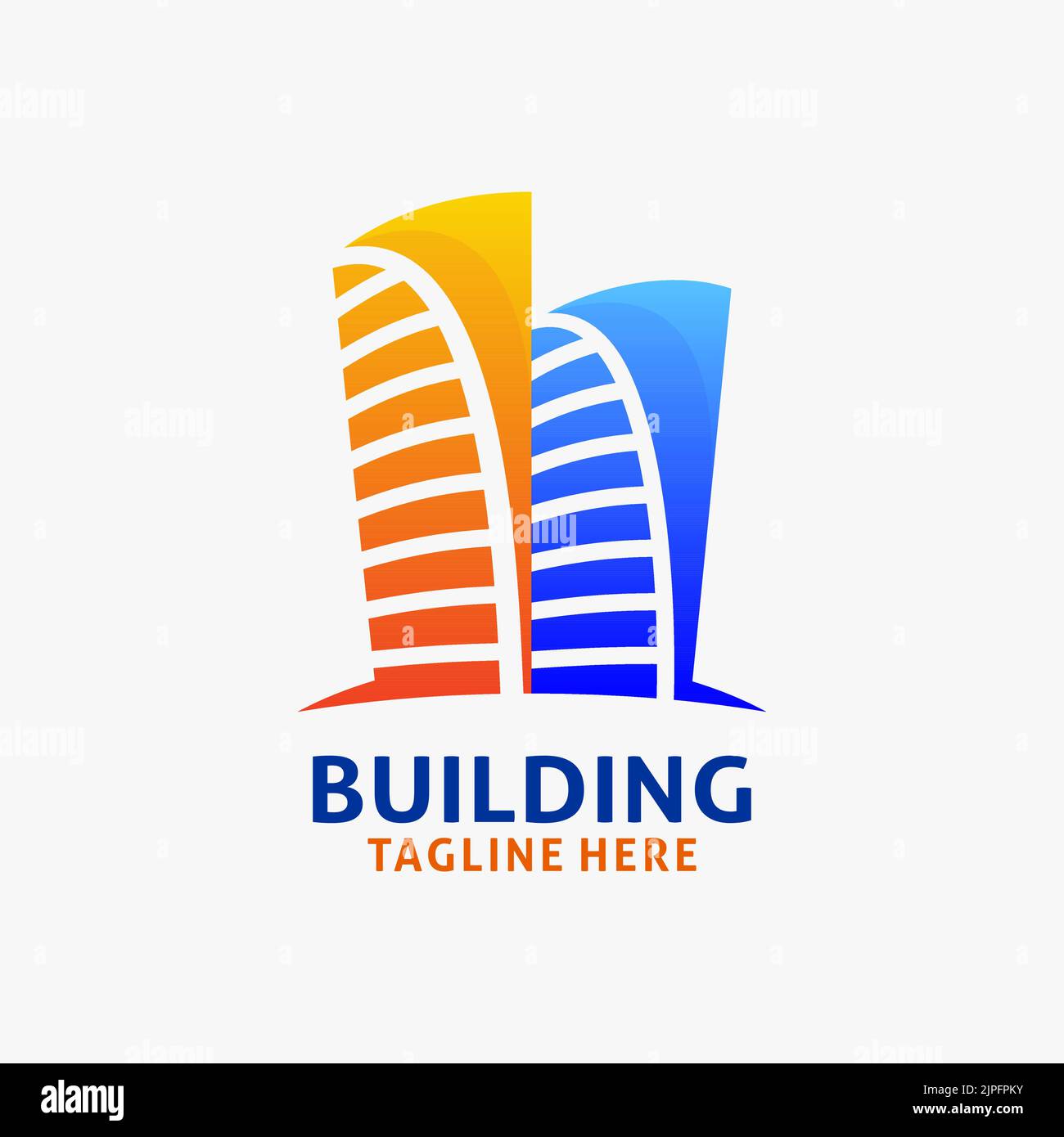 Tower building logo design. City building architecture logo design ...