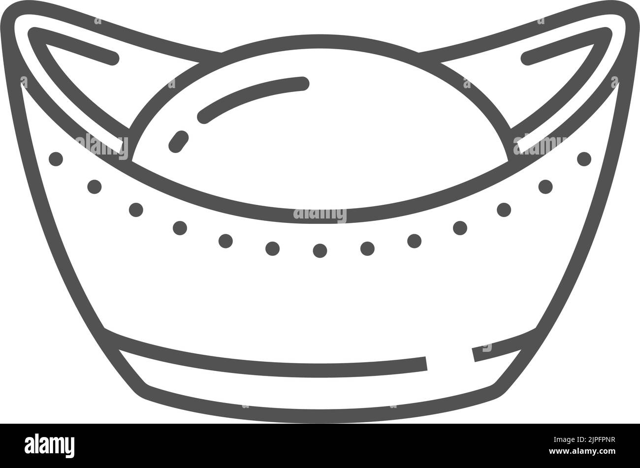 Chinese gold ingot Yuan Bao isolated New Year holiday decoration ...