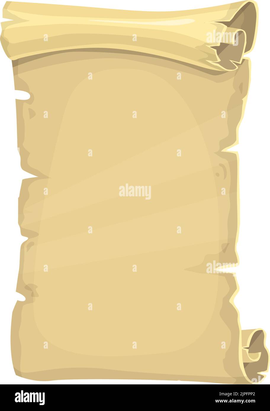 Blank parchment icon, empty ingot isolated vector. Halloween object ...