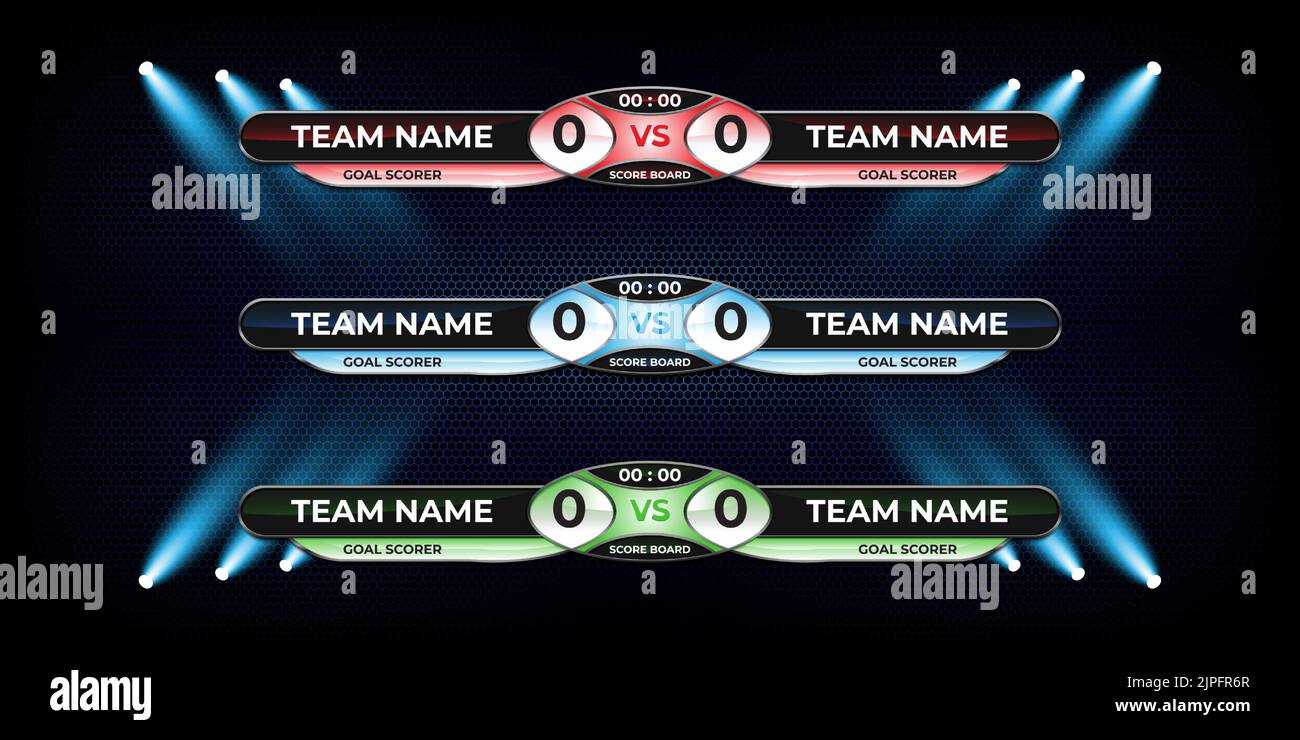 Scoreboard Broadcast Graphic and Lower Thirds Template for soccer and ...