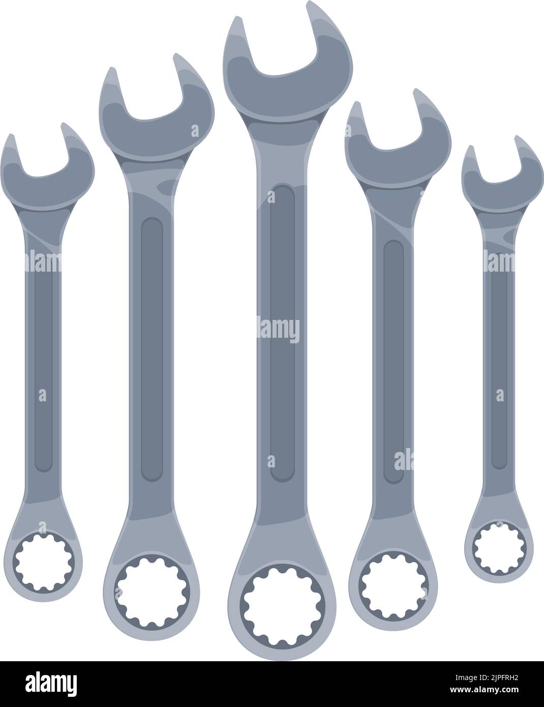 Metric combination spanner set Stock Vector Images - Alamy