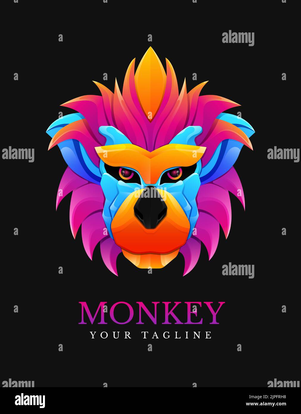 Trendy monkey Stock Vector Images - Alamy