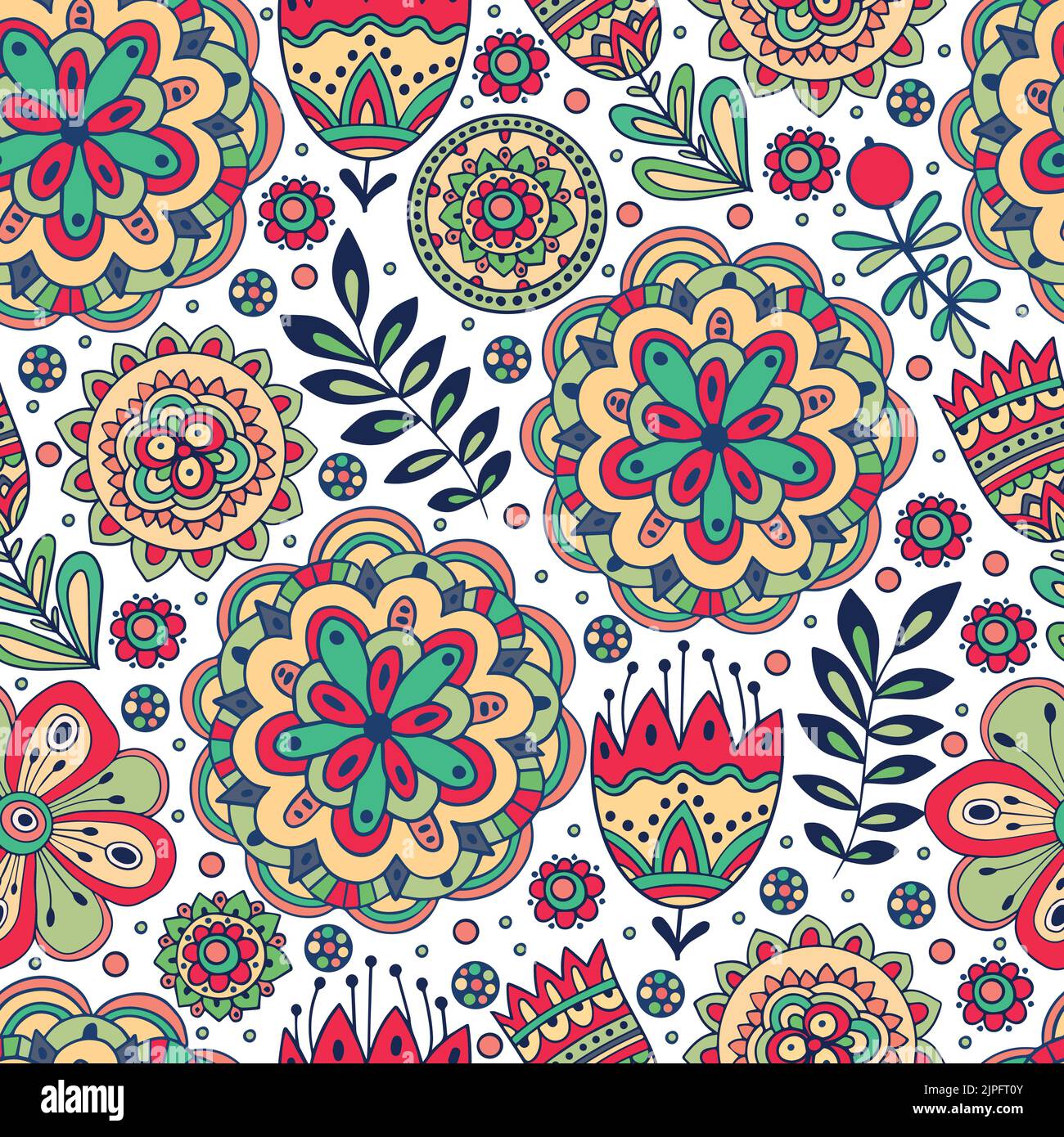 Indian flower paisley pattern outline hand drawn vector. Floral ethnic ...