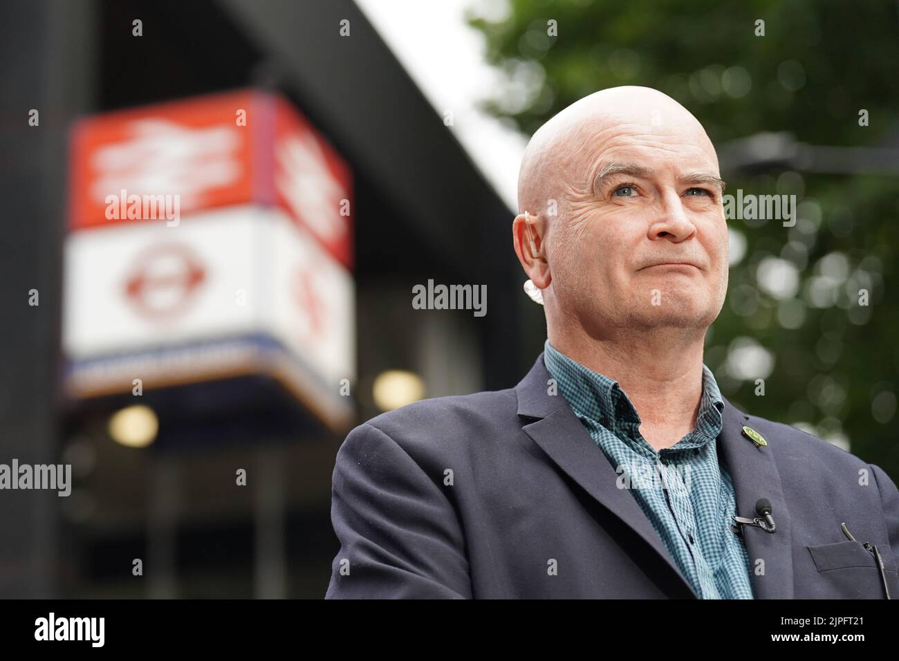 Mick Lynch, general secretary of the Rail, Maritime and Transport union ...