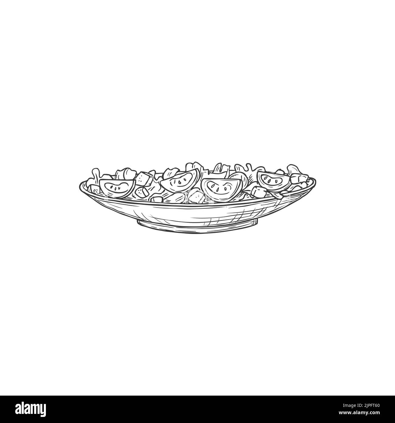 Chicken Caesar Salad In Restaurant Stock Vector Images Alamy