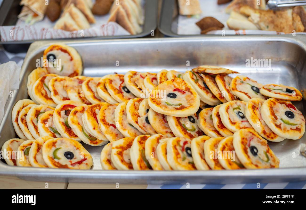 Mini pizzas in a plate hi-res stock photography and images - Alamy