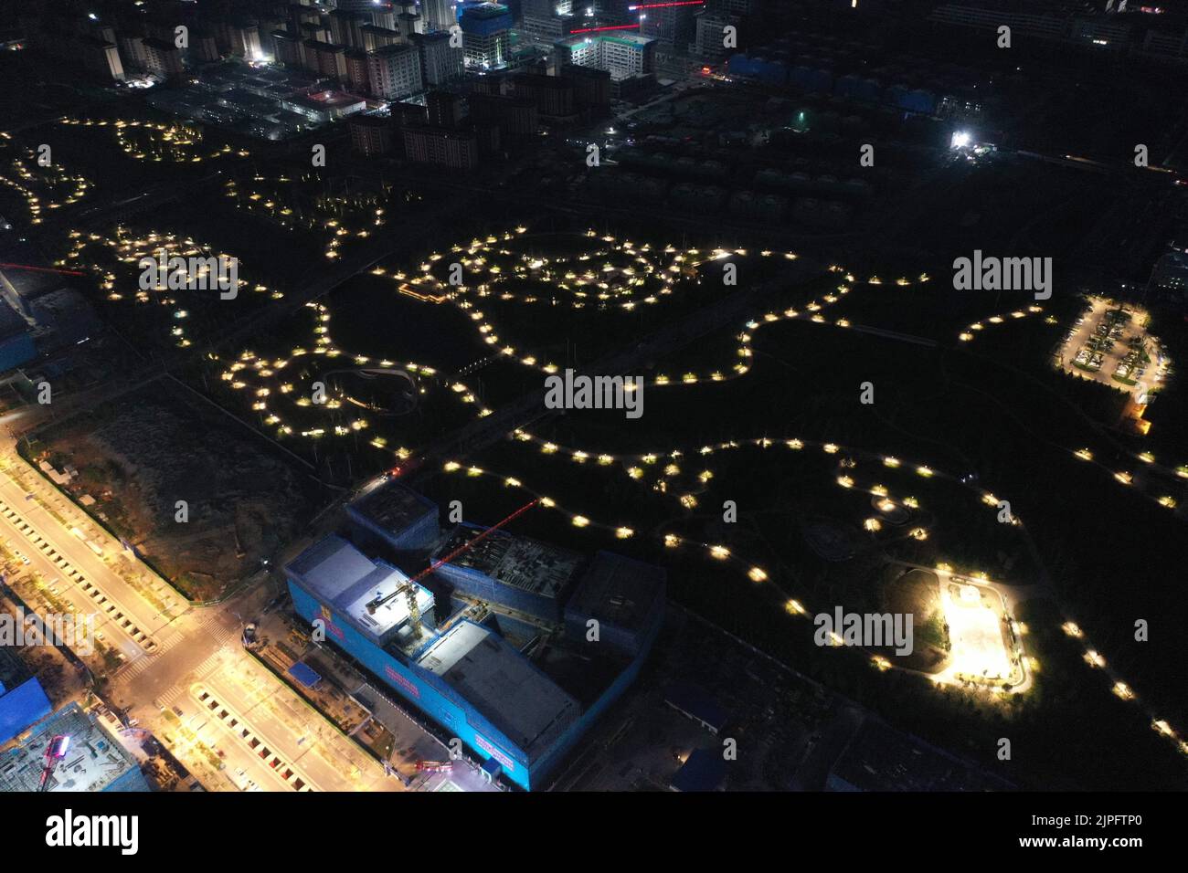 Xiongan. 17th Aug, 2022. Aerial photo taken on Aug. 17, 2022 shows a ...