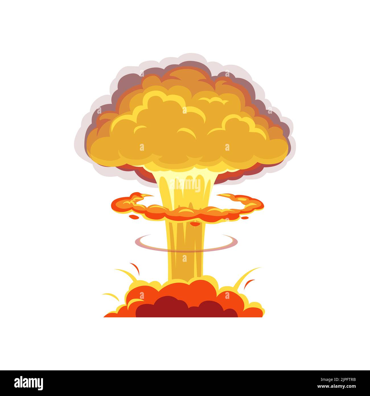 Nuclear bomb explosion isolated icon. Vector cartoon dynamite danger ...