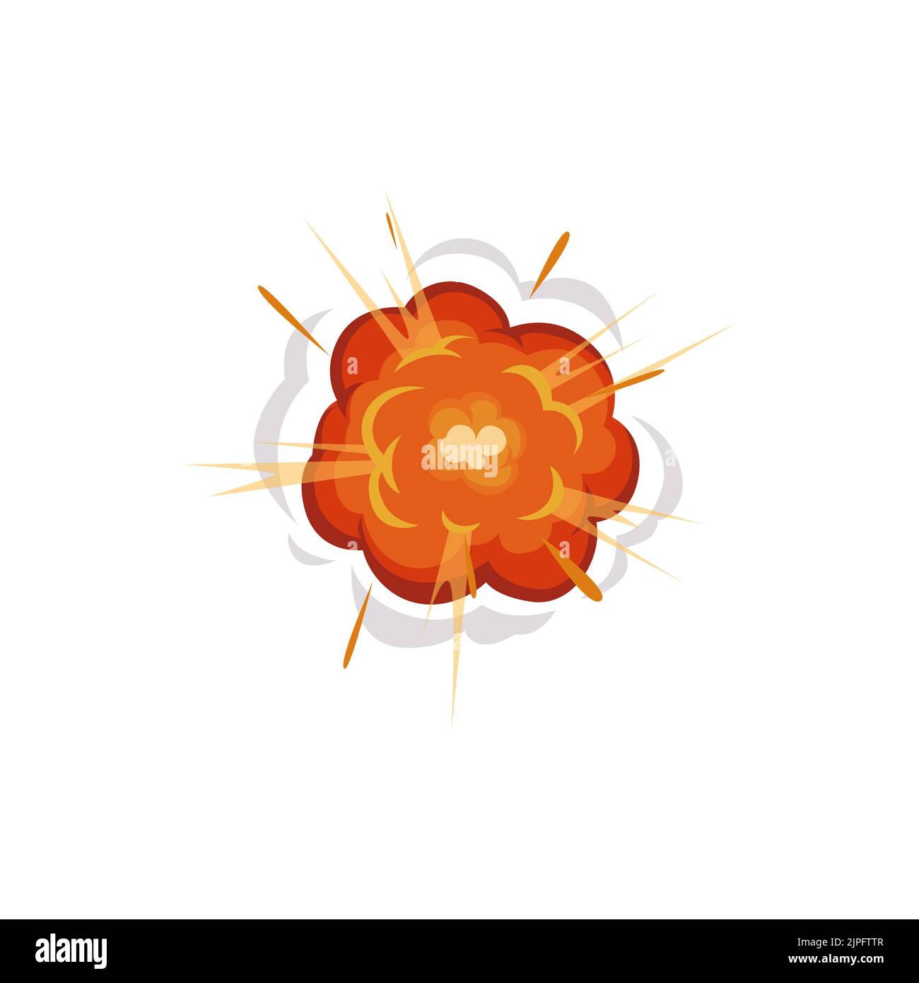 Atomic bomb explosive detonation isolated fat cartoon icon. Vector ...
