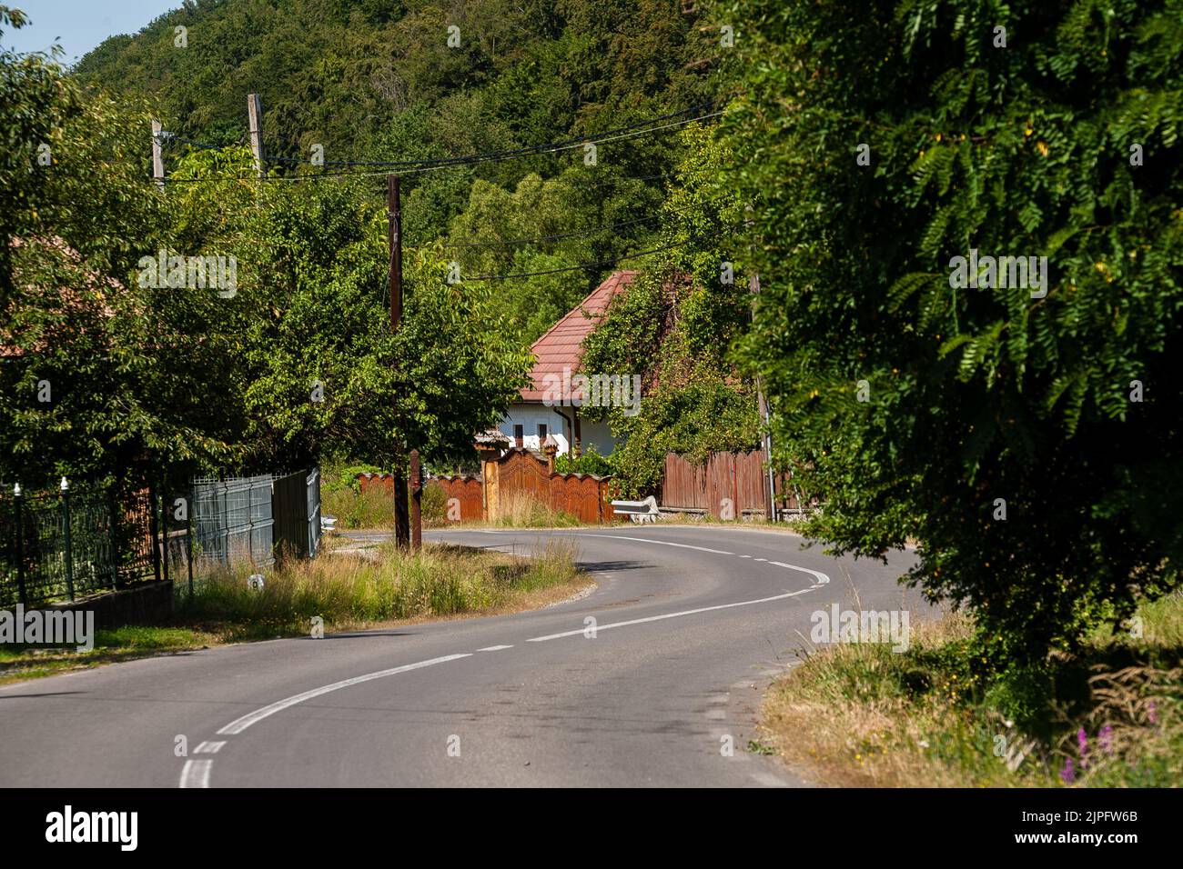 Photo of a street in a szekely village in Transylvania Stock Photo - Alamy