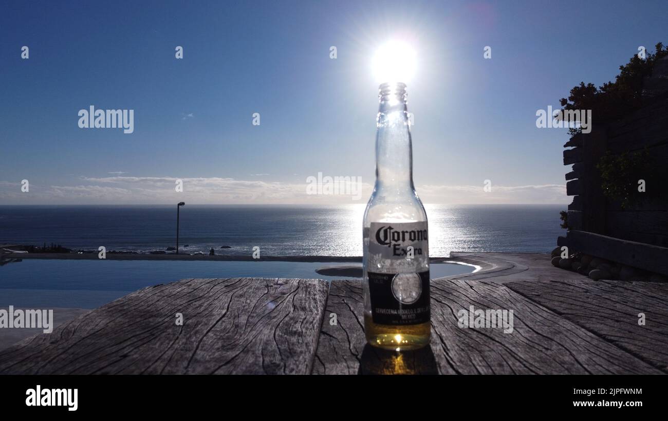 Sunset Over Camps Bay In Cape Town Stock Photo - Alamy