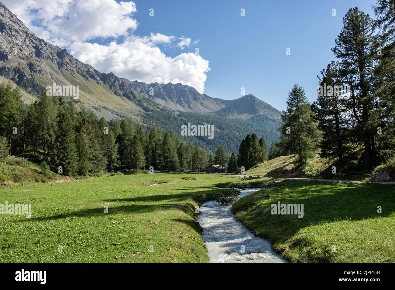 traveling in switzerland, landscapes with rocky mountains, azure lakes ...