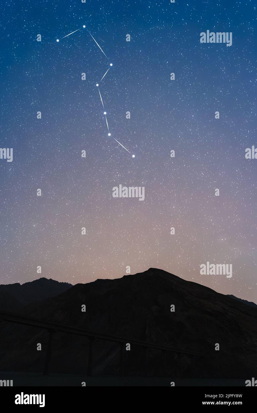 A vertical shot of star constellations on a beautiful night Stock Photo ...