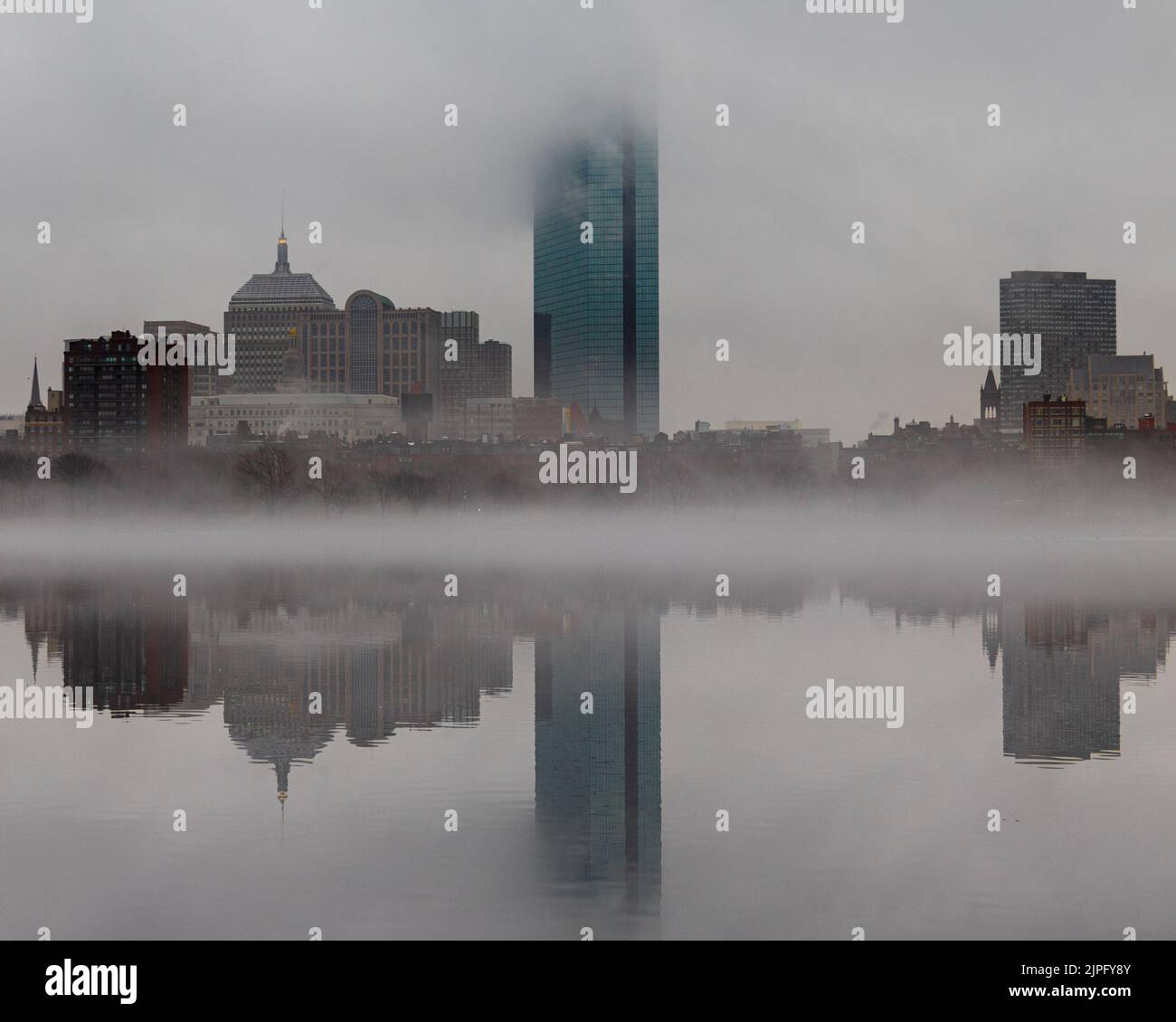 The Boston skyline at sunrise with river reflections Stock Photo - Alamy