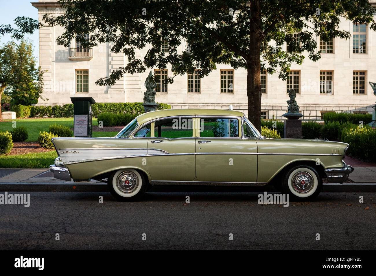 Washington, United States. 07th Aug, 2022. A 1957 Chevrolet Bel Air is ...