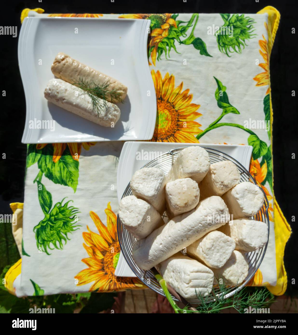 Artisan homemade organic white hard goat cheese from small goat farm in ...