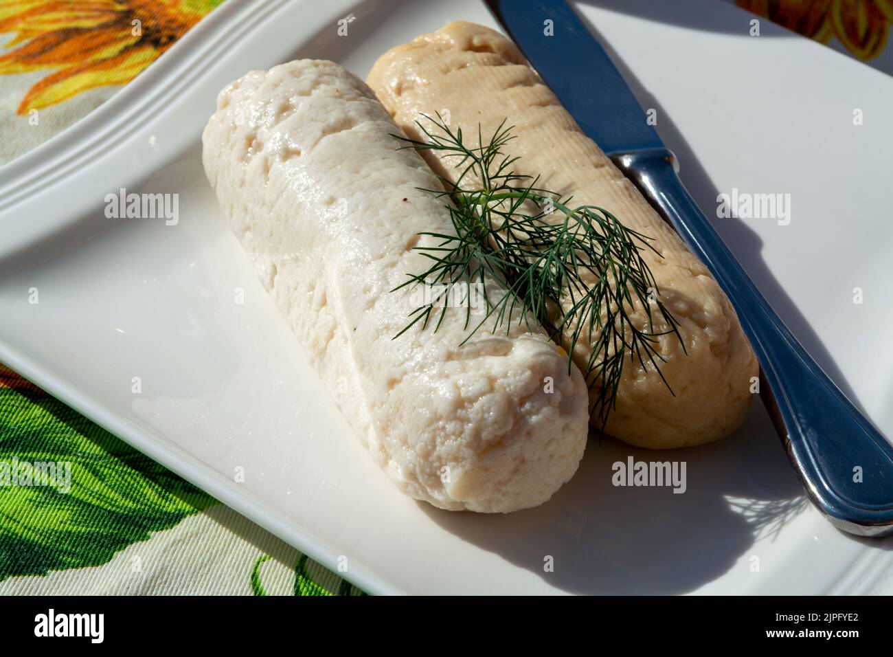 Artisan homemade organic white hard goat cheese from small goat farm in ...