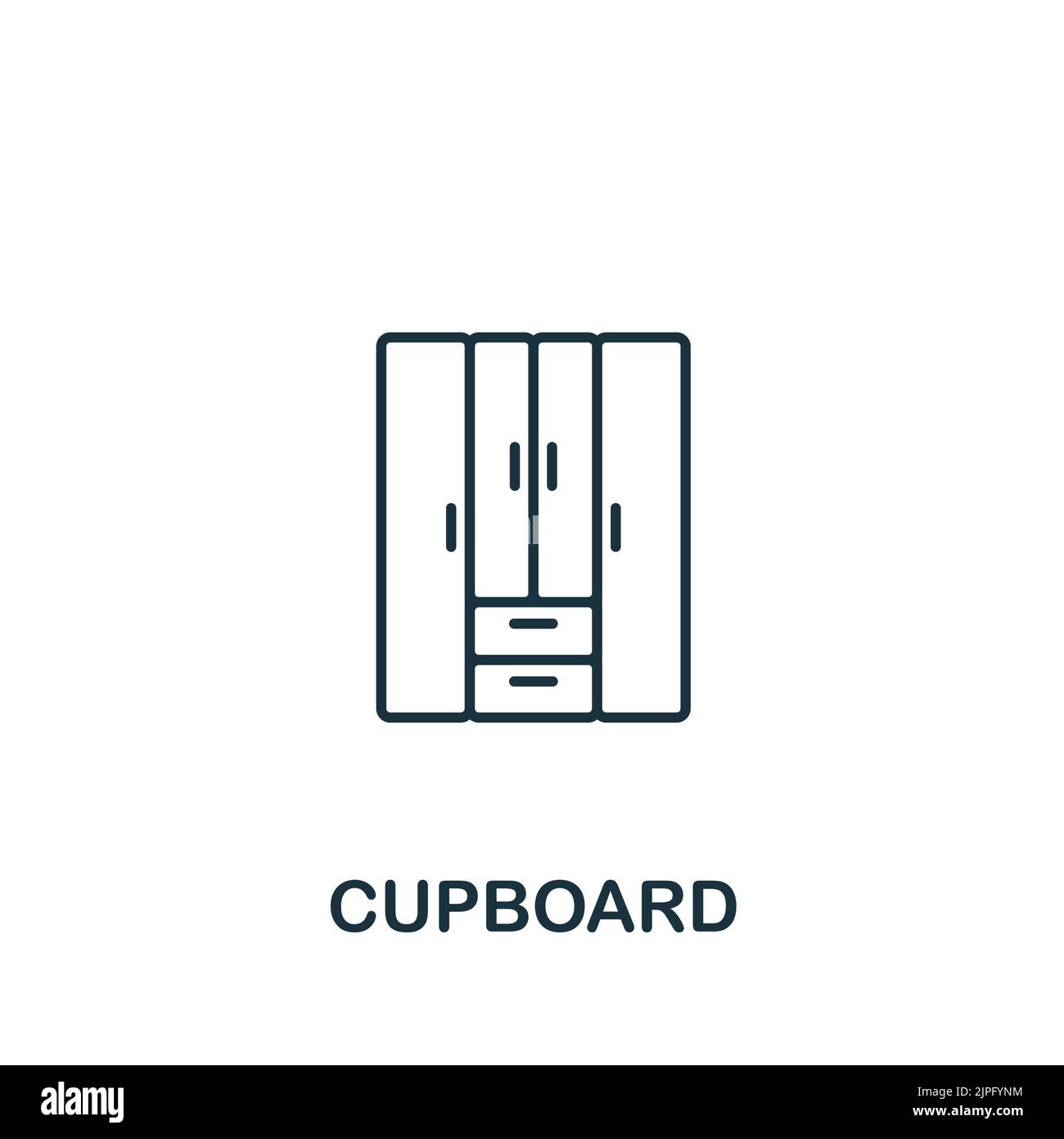 Cupboard icon. Line simple Cupboard icon for templates, web design and ...