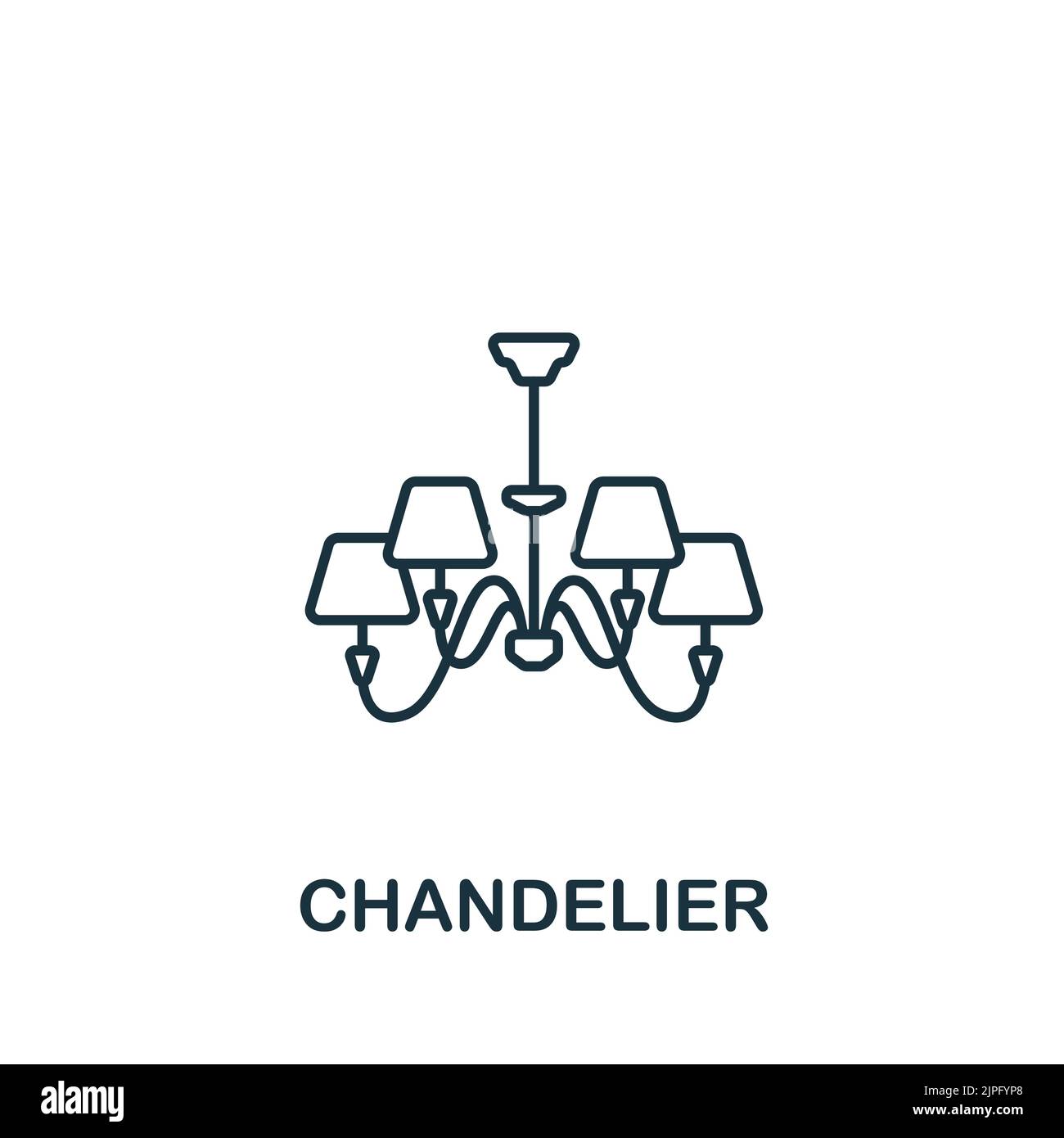 Chandelier icon. Line simple Chandelier icon for templates, web design ...