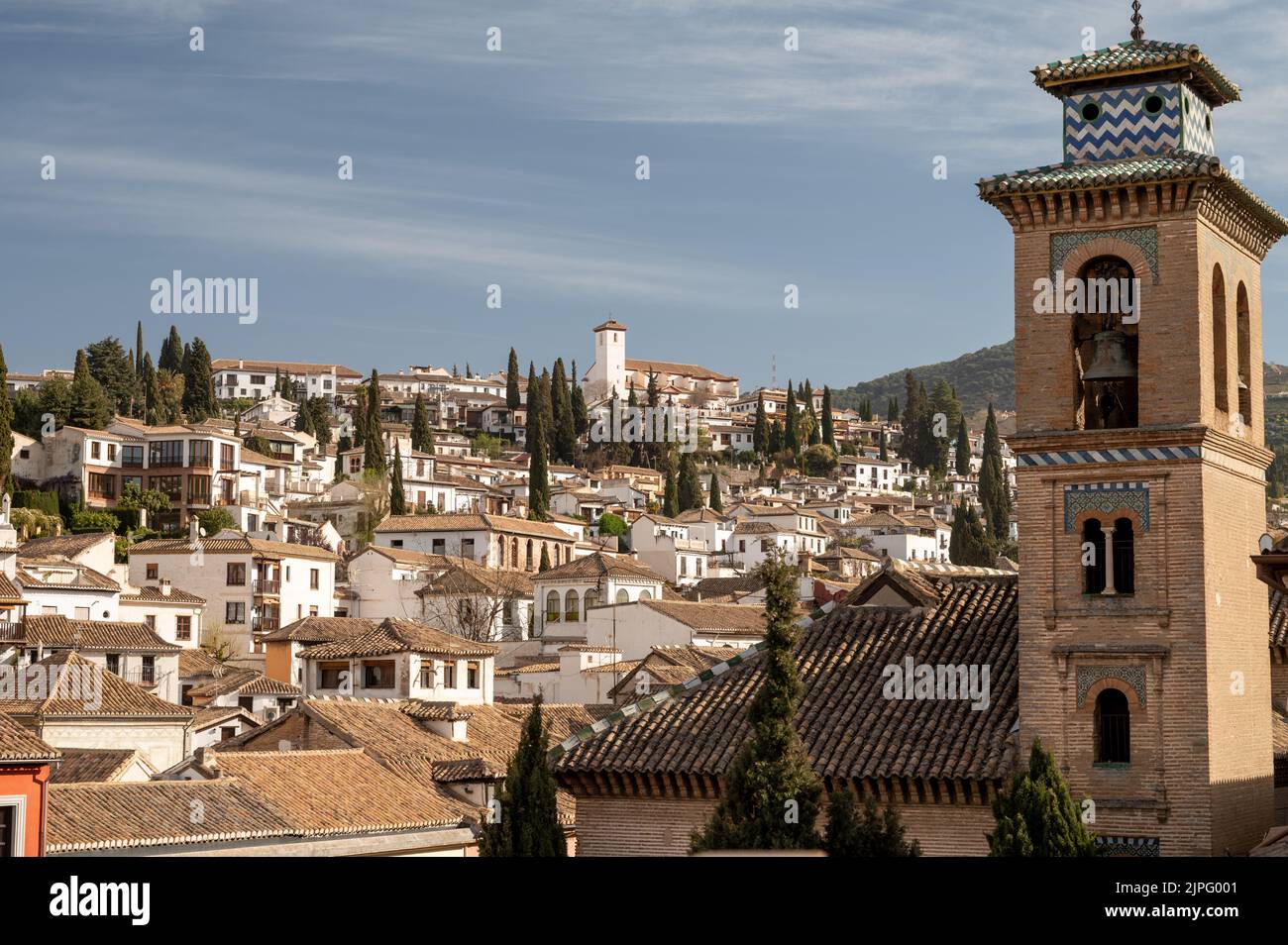 View from roof on buildings in old central part of world heritage city ...