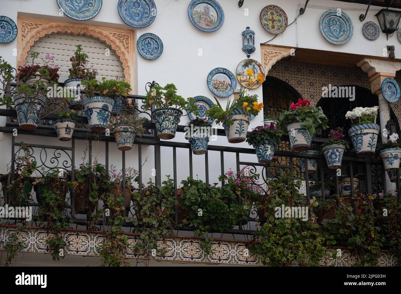 Walking in old central part of world heritage city Granada, Andalusia ...
