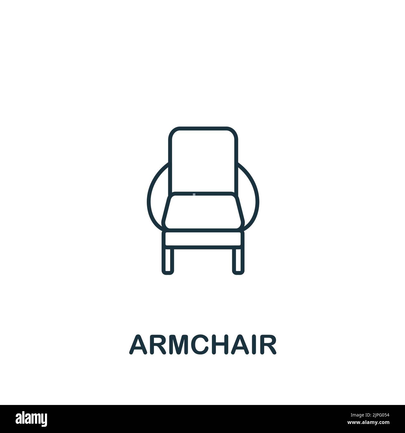 Armchair icon. Line simple Armchair icon for templates, web design and ...
