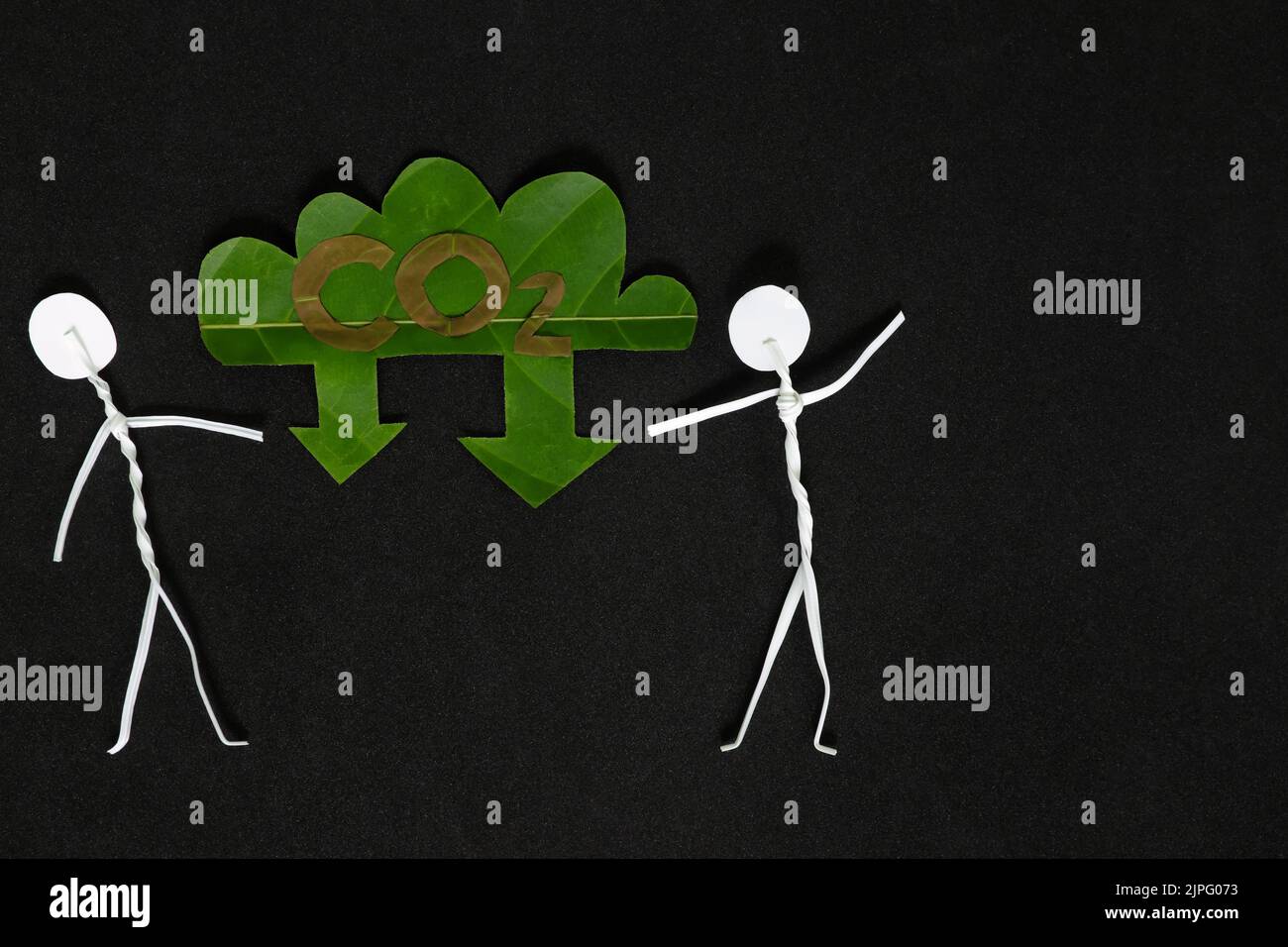 Carbon emission reduction and environmental sustainability concept ...