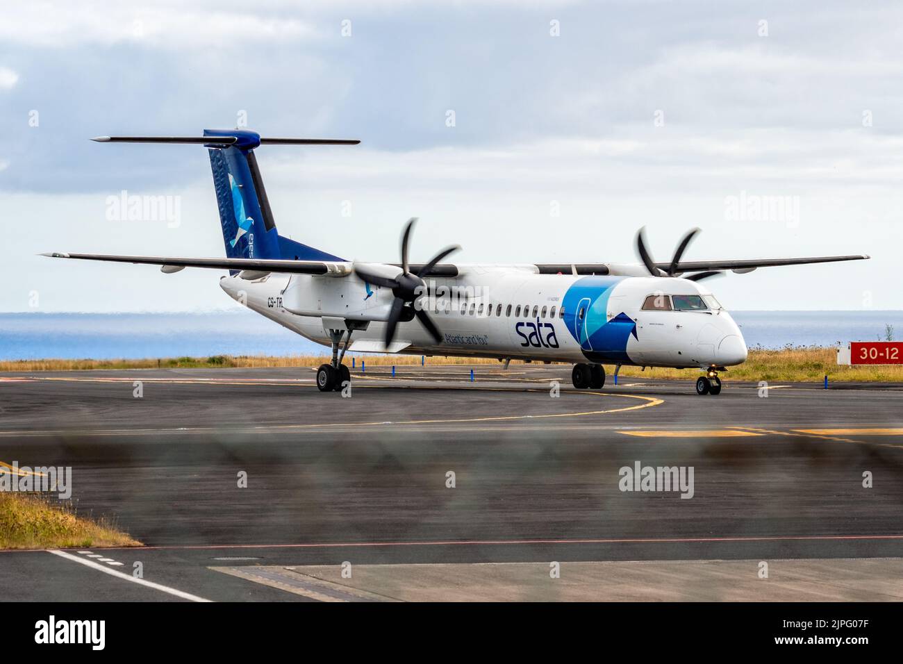 Ponta Delgada, Portugal - July 9, 2022: SATA Air Azores Bombardier De ...