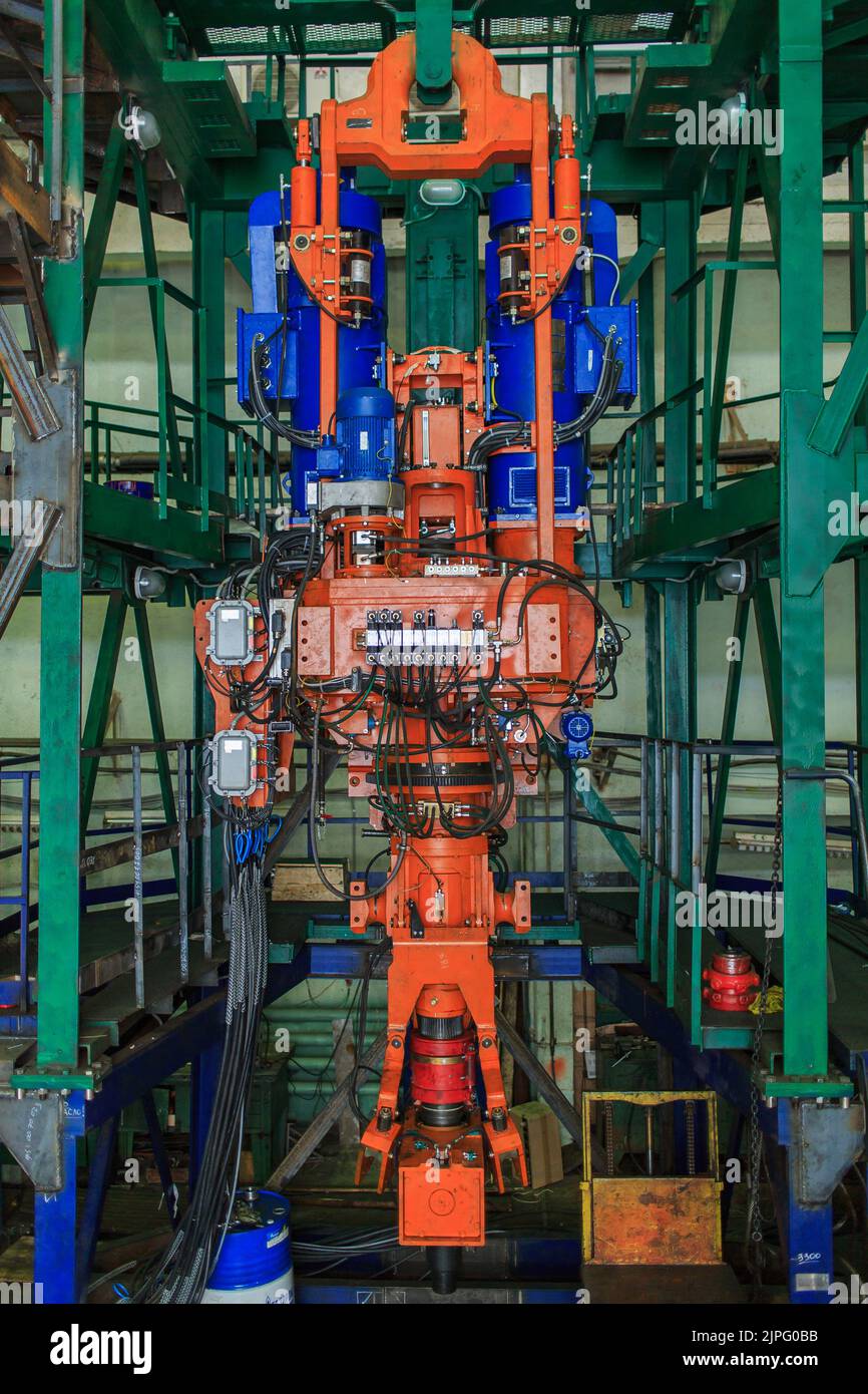 Close up of oil drill rig pump Stock Photo - Alamy