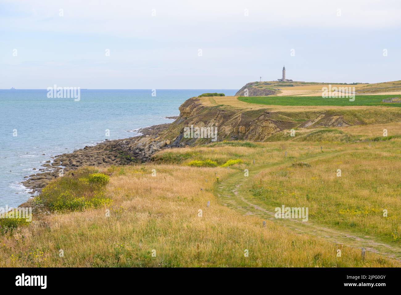Cap Gris Nez in norther France on a cloudy day in summer Stock Photo ...