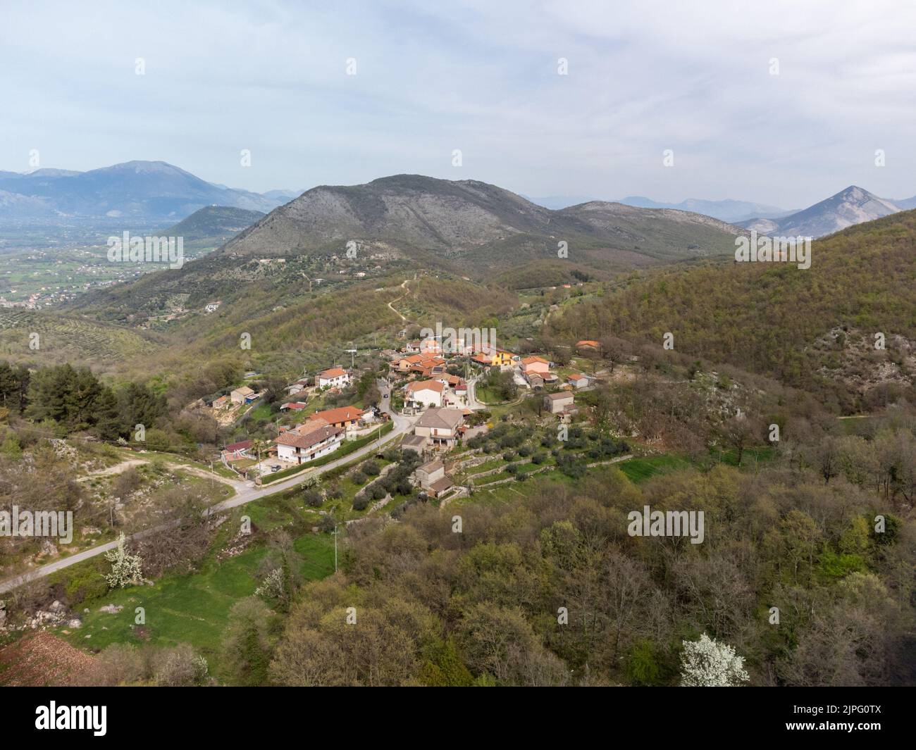 Small italian villages and farms in Aurunci mountains near Formia in ...