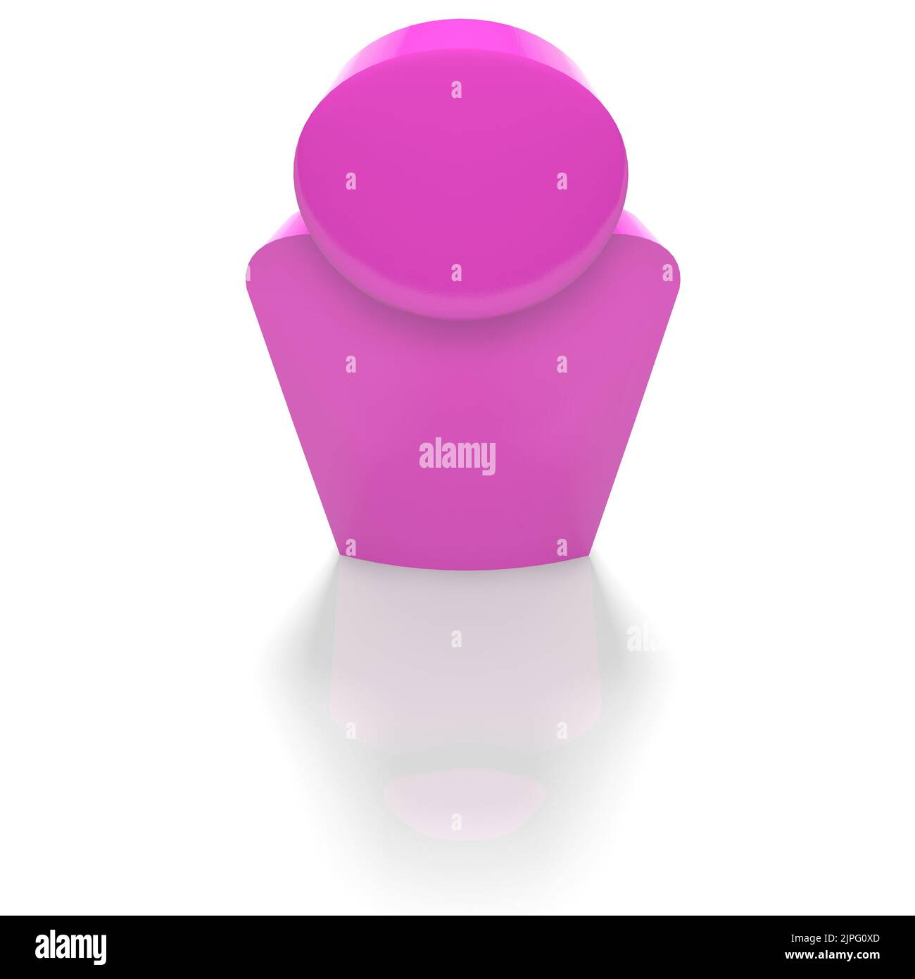 Person in pink, bird view - 3D rendered Stock Photo - Alamy