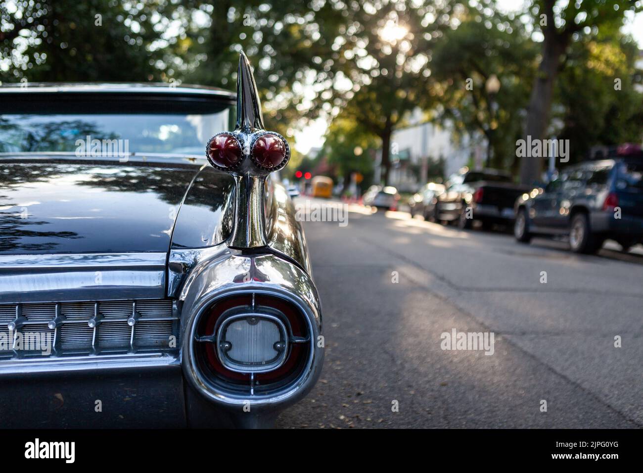 Washington, USA. 9th Aug, 2022. Detail of the distinctive fin and ...