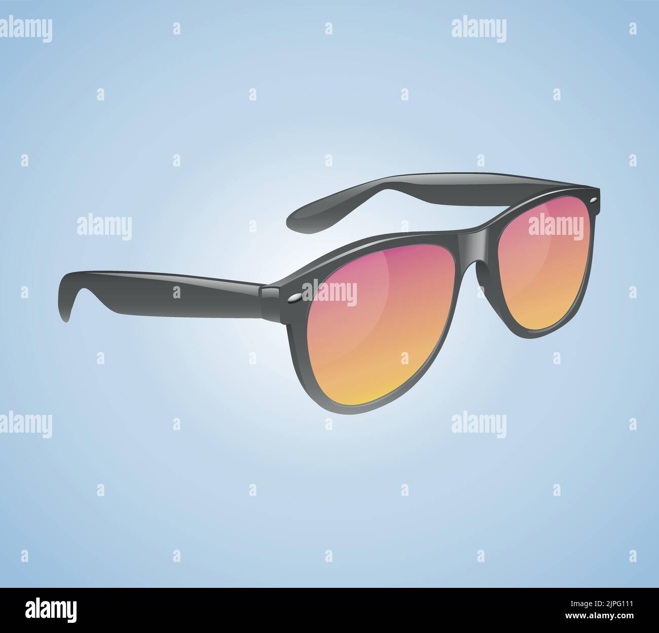 Classic Vintage Sunglasses Realistic Isolated Vector Illustration ...