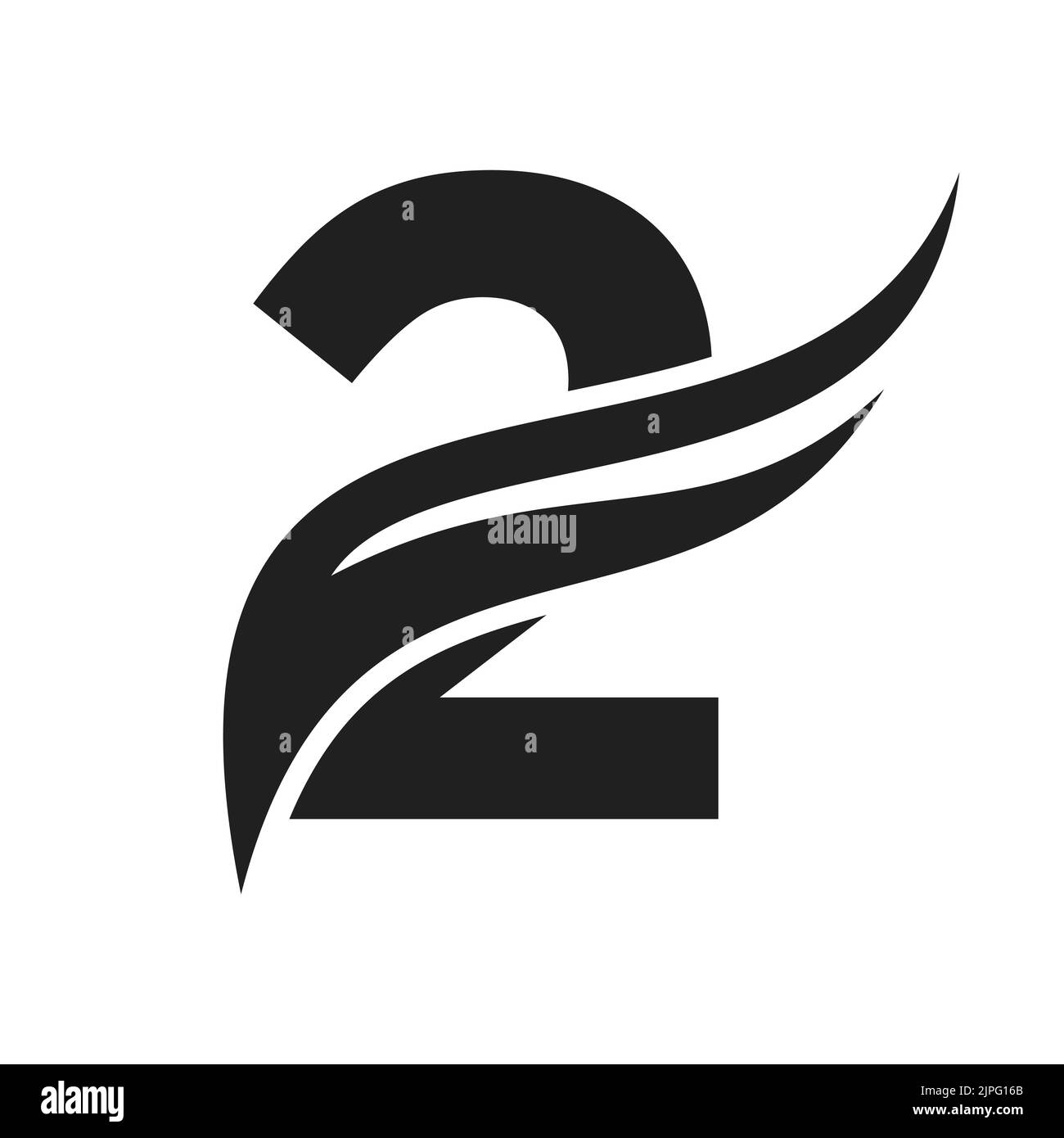 Letter 2 Wing Logo Design. Transportation Logo Letter 2 and Wings ...