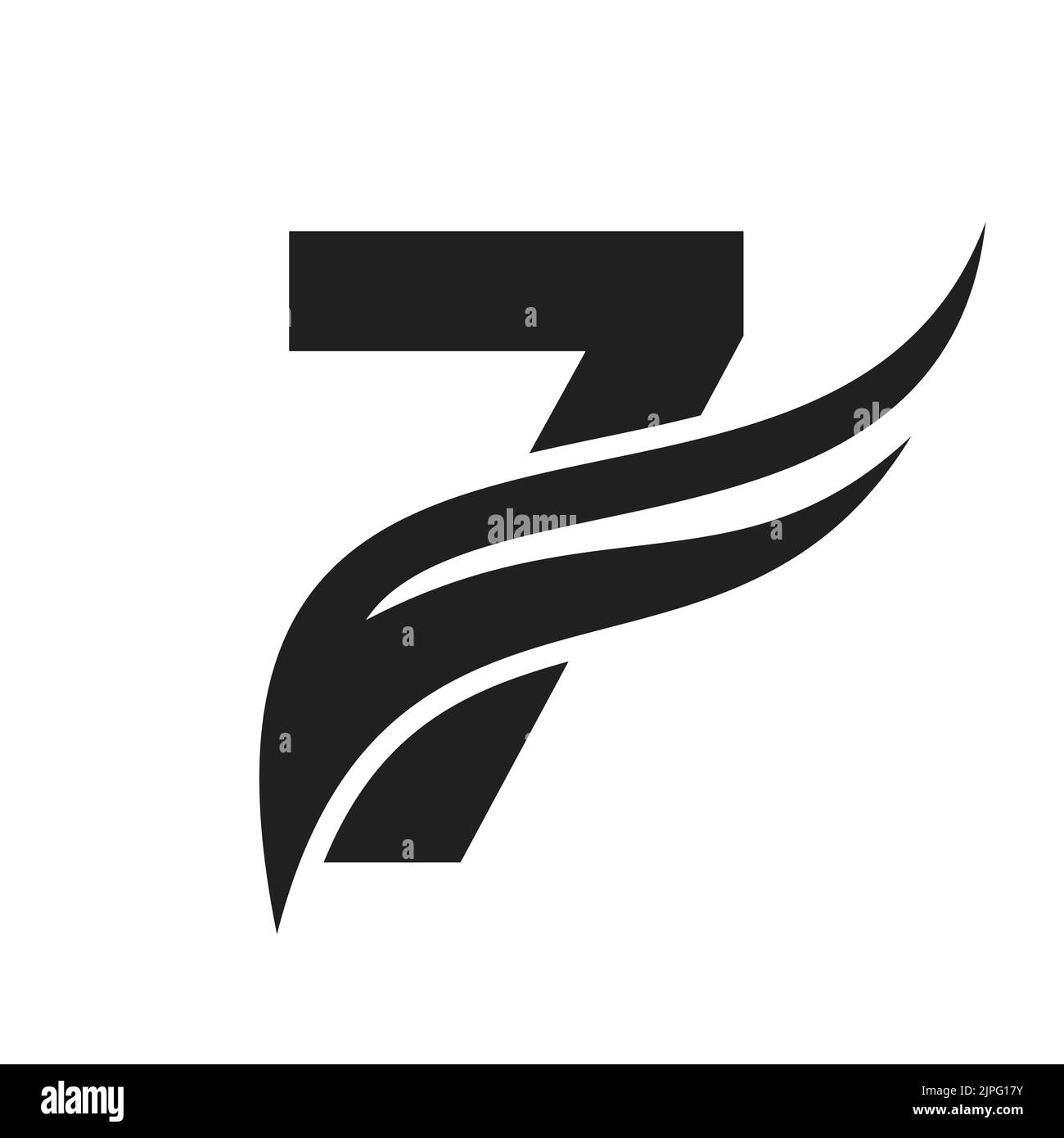 Letter 7 Wing Logo Design. Transportation Logo Letter 7 and Wings ...